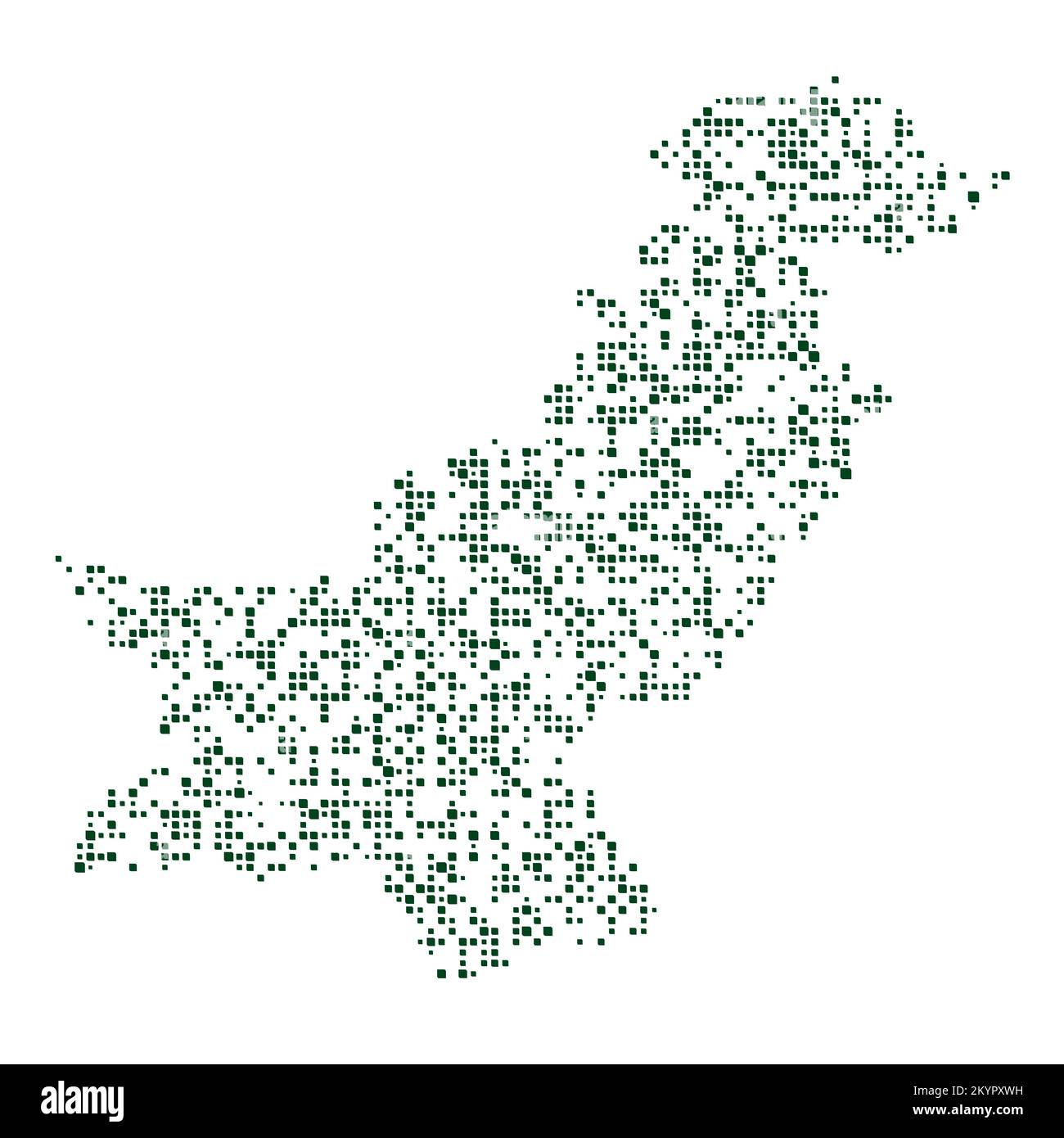 Pakistan Silhouette Pixelated generative pattern illustration Stock ...