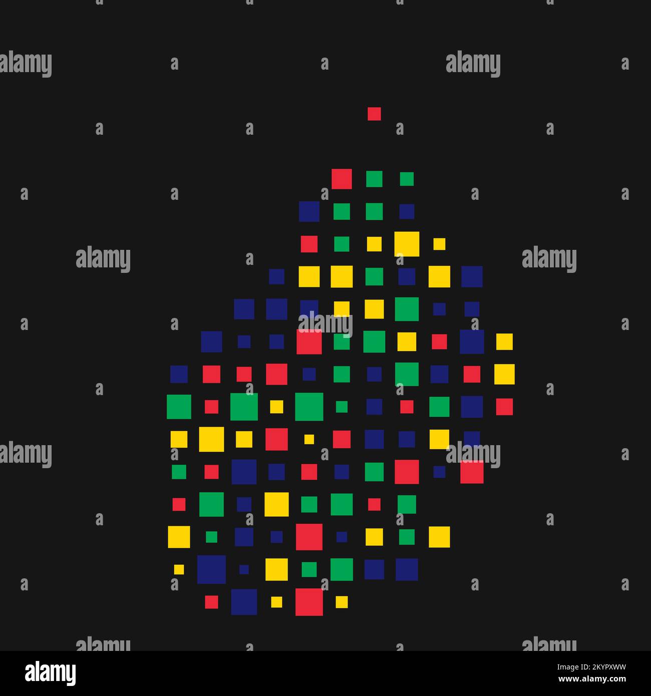 Mauritius Silhouette Pixelated generative pattern illustration Stock ...