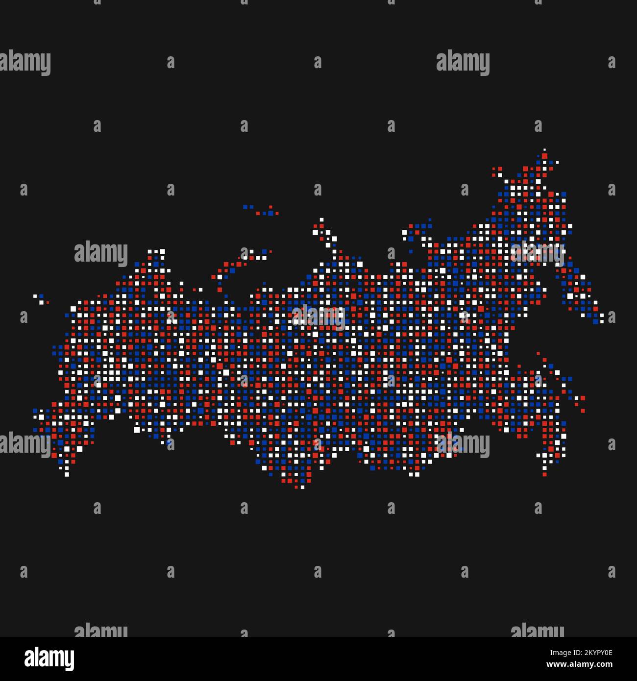 Russia Silhouette Pixelated generative pattern illustration Stock ...