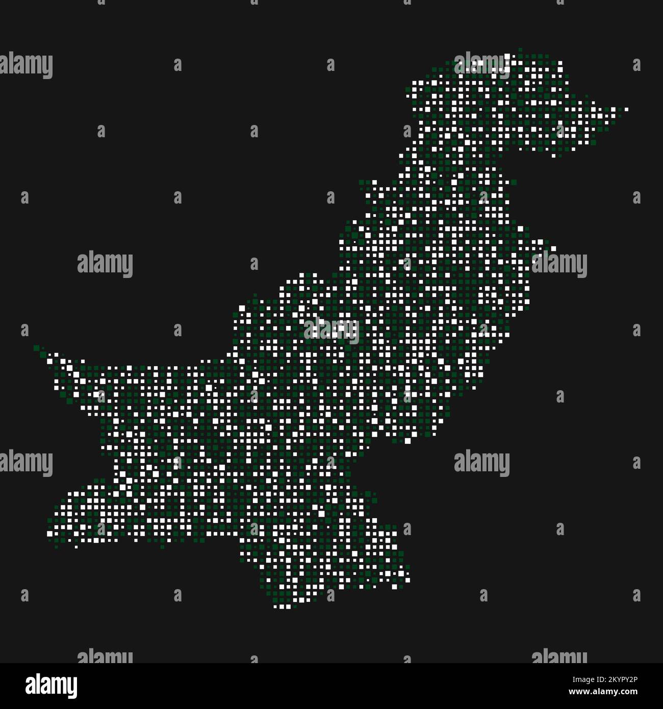 Pakistan Silhouette Pixelated generative pattern illustration Stock ...