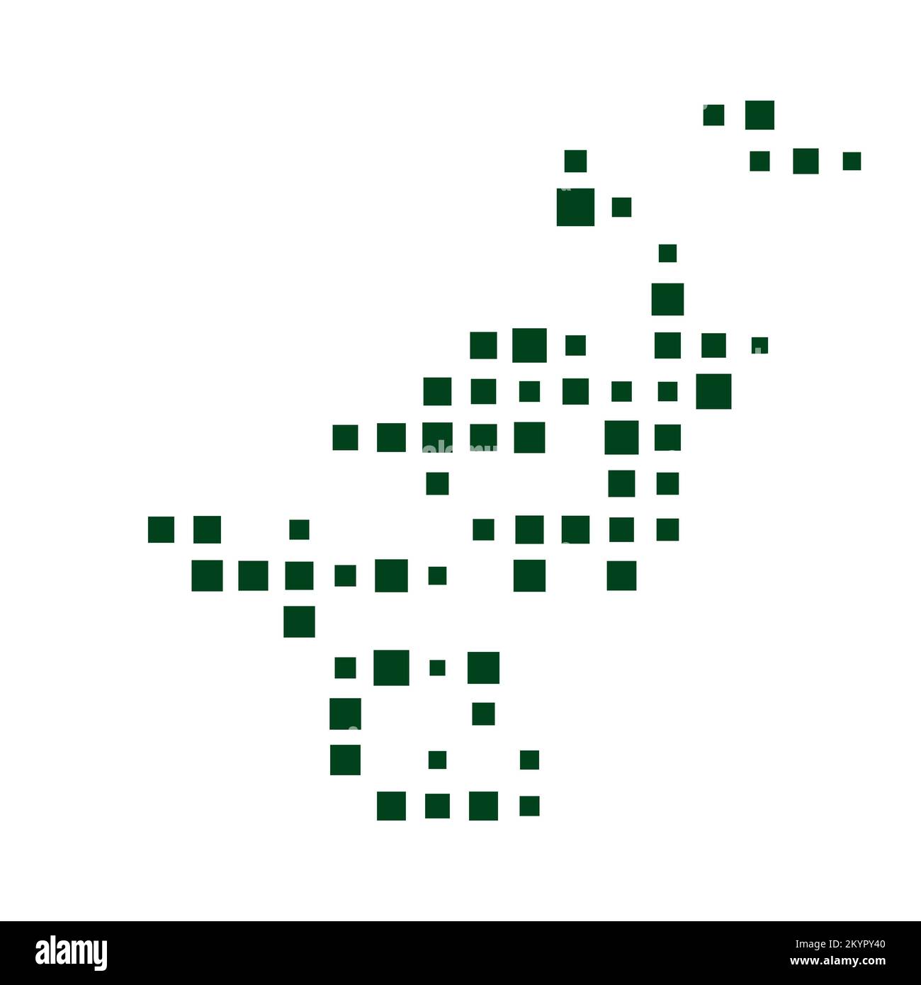 Pakistan Silhouette Pixelated generative pattern illustration Stock ...