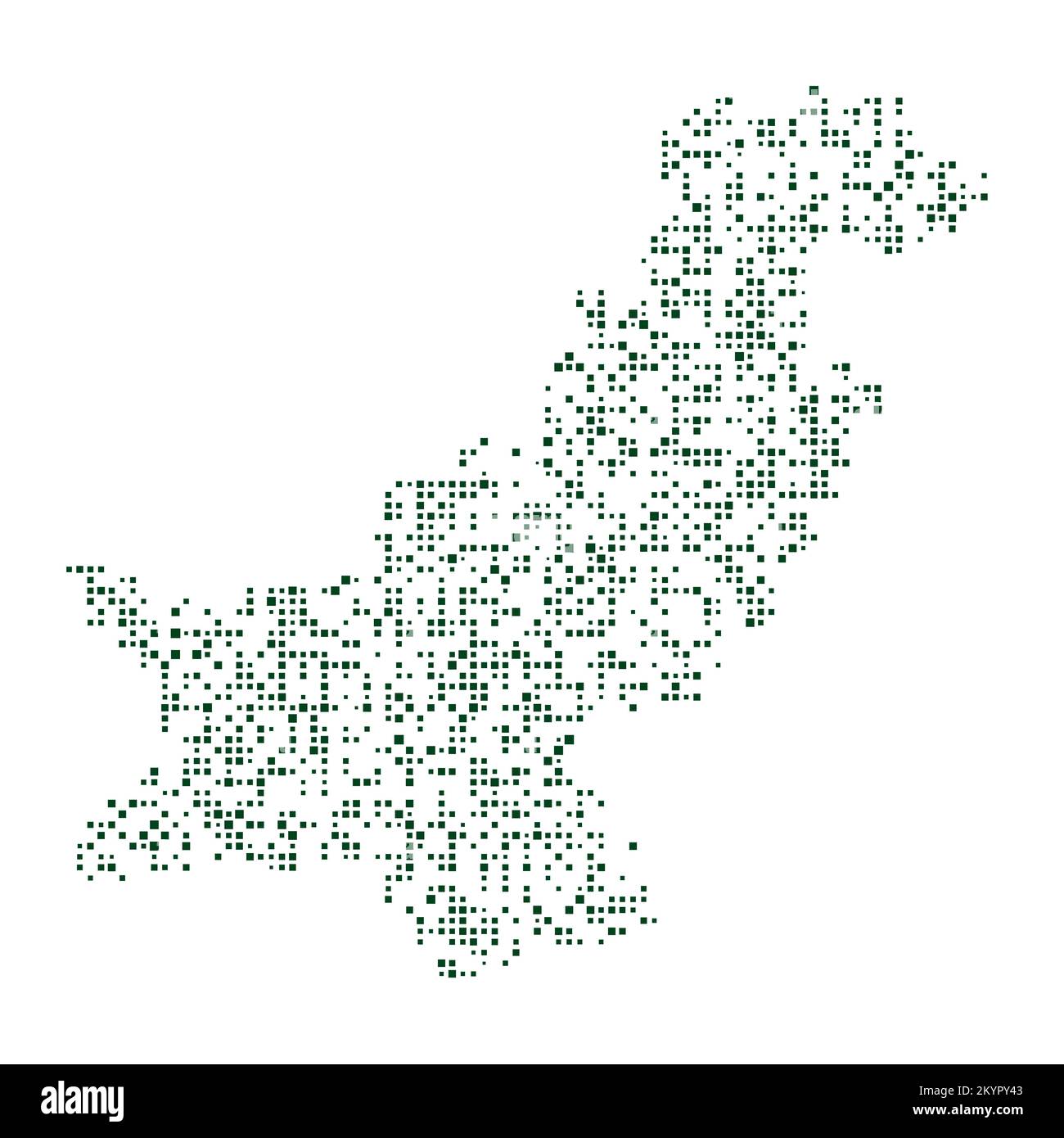 Pakistan Silhouette Pixelated generative pattern illustration Stock ...