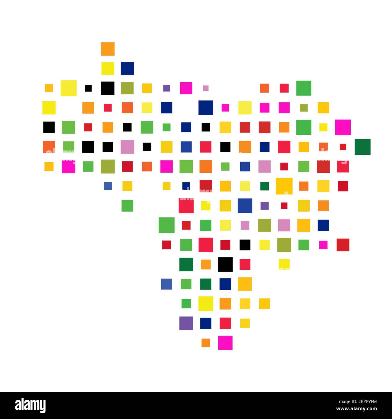 Venezuela Silhouette Pixelated generative pattern illustration Stock ...