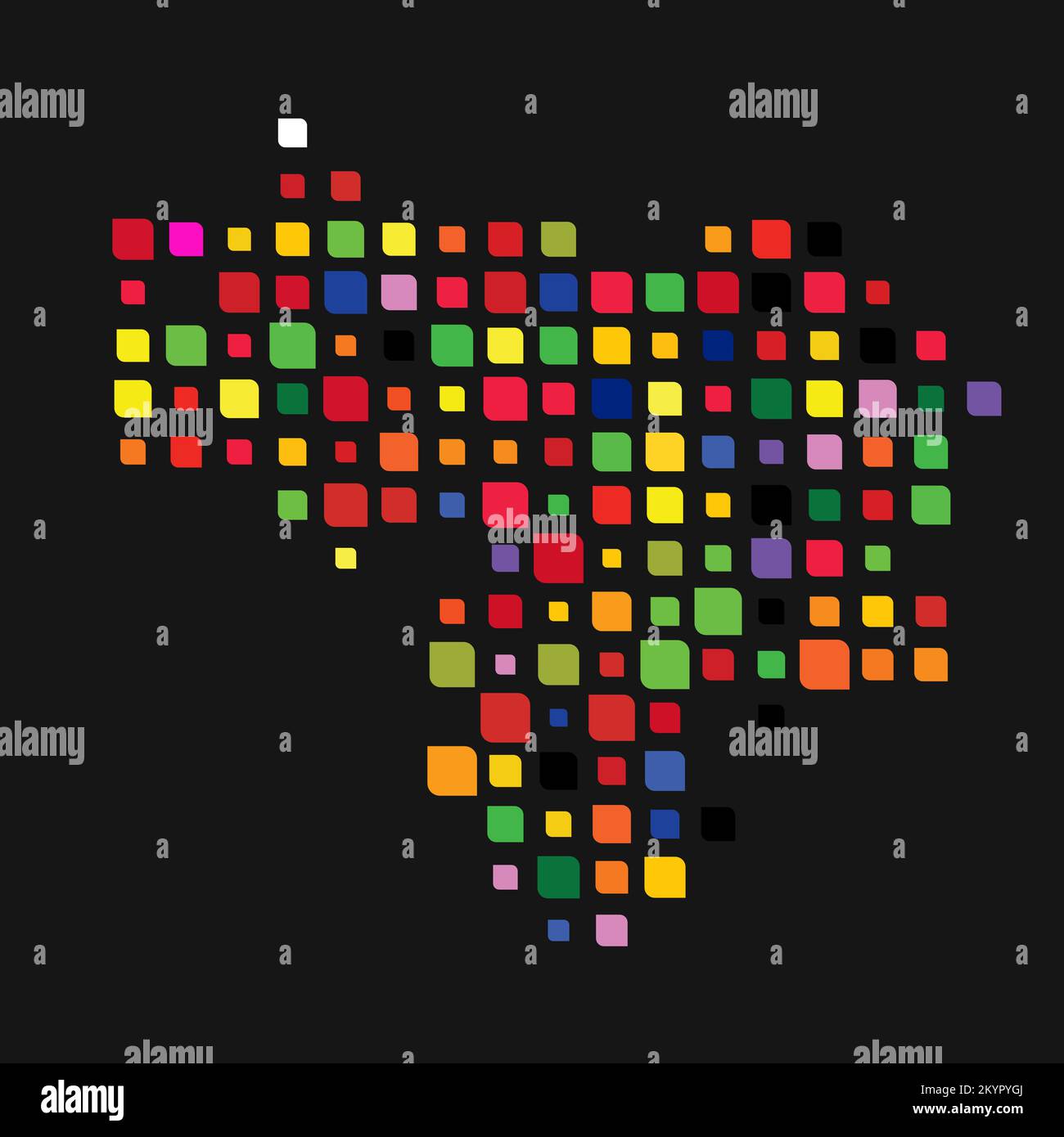 Venezuela Silhouette Pixelated generative pattern illustration Stock ...