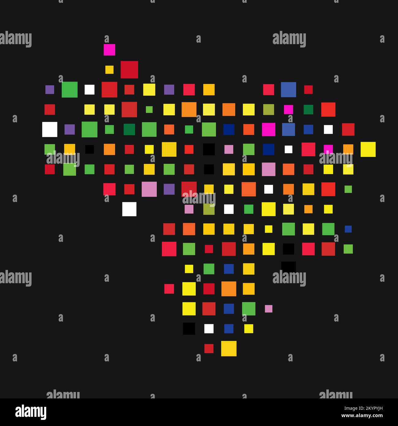 Venezuela Silhouette Pixelated generative pattern illustration Stock ...