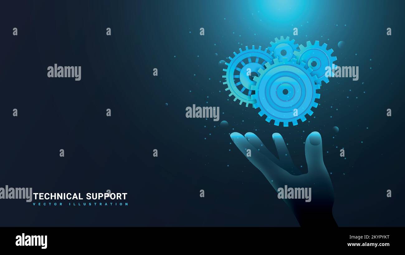 Hi tech help Stock Vector Images - Alamy