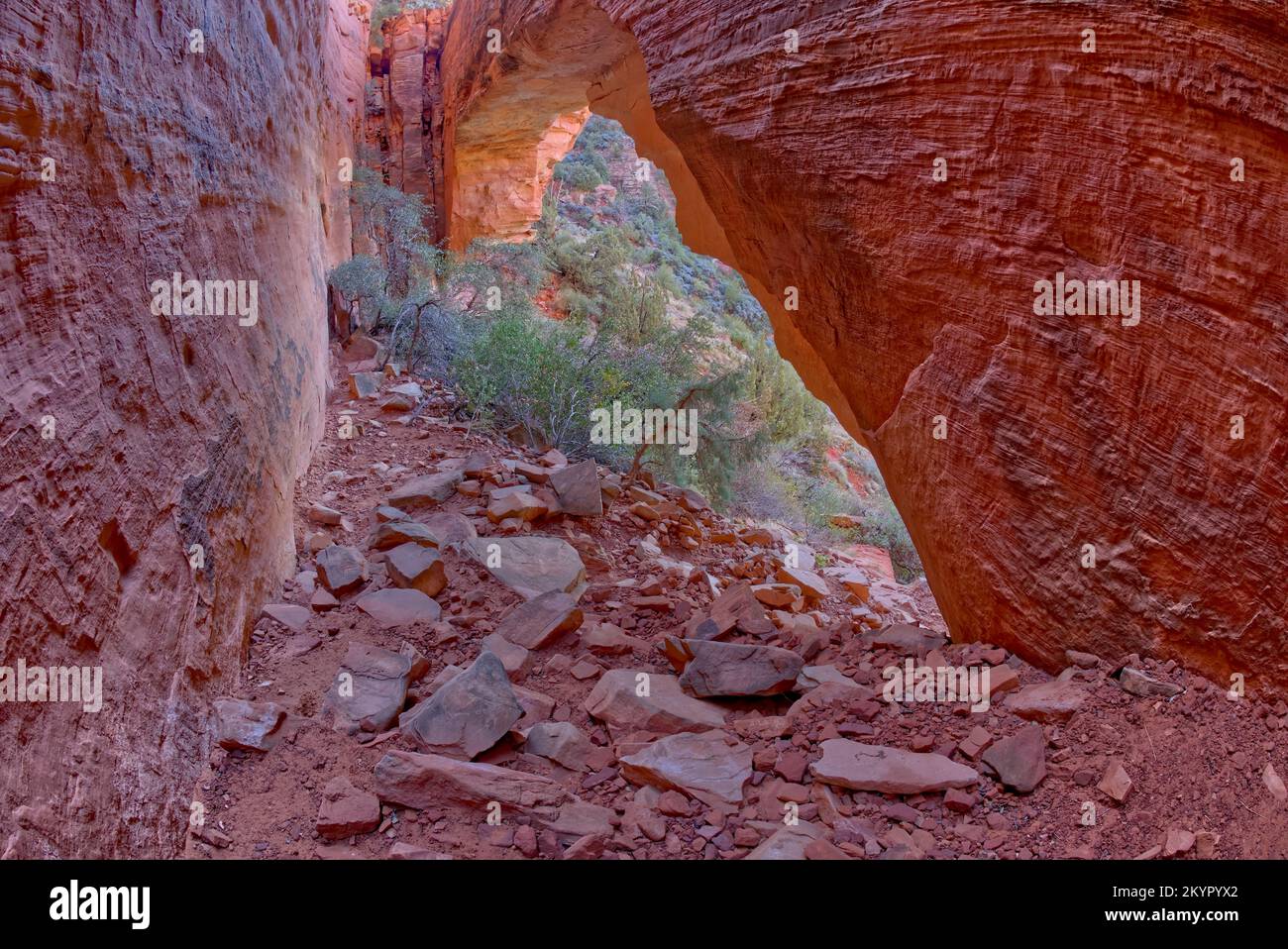 The natural arch of Fay Canyon in Sedona Arizona Stock Photo - Alamy
