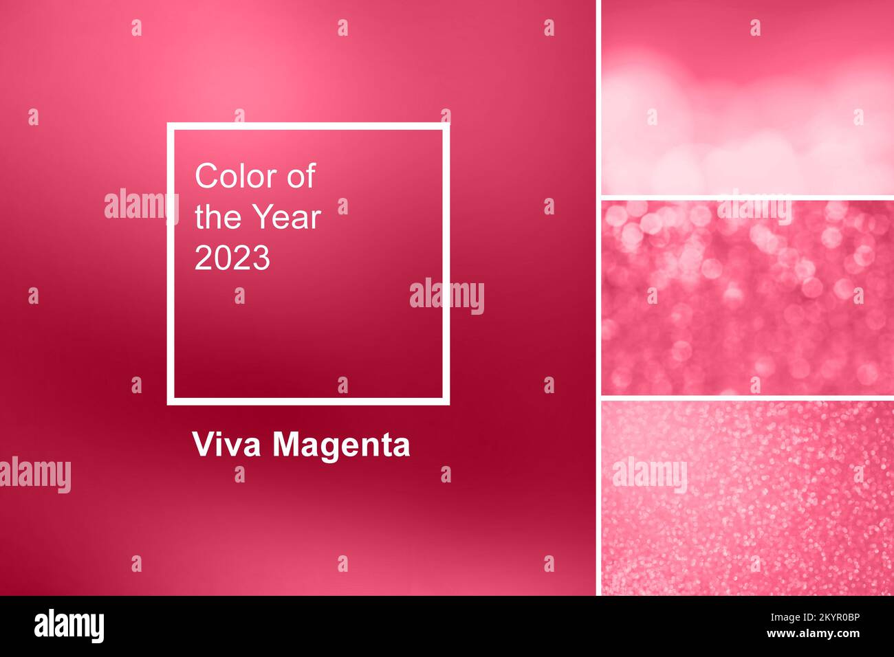 New trendy color of year 2023 - Viva Magenta. Fashion color palette ...