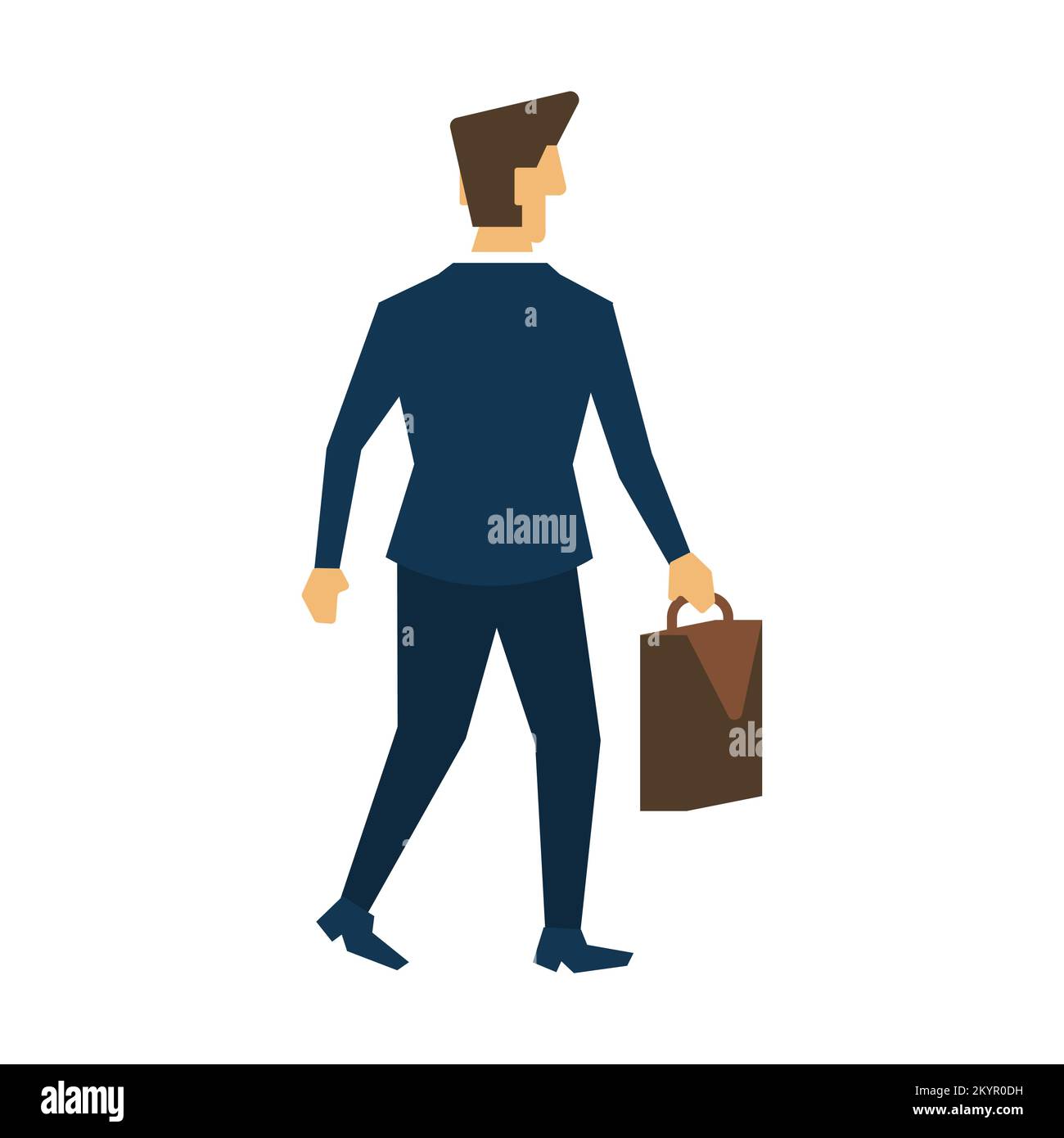 Clipart of cartoon version of businessman walking ,vector illustration ...