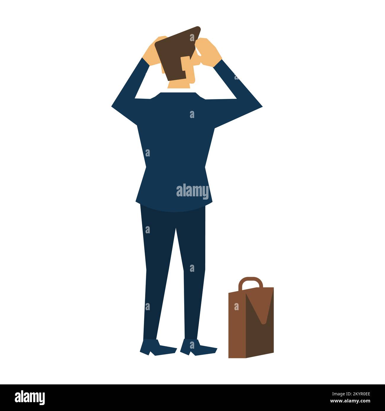 Clipart of cartoon version of businessman fail,vector illustration ...