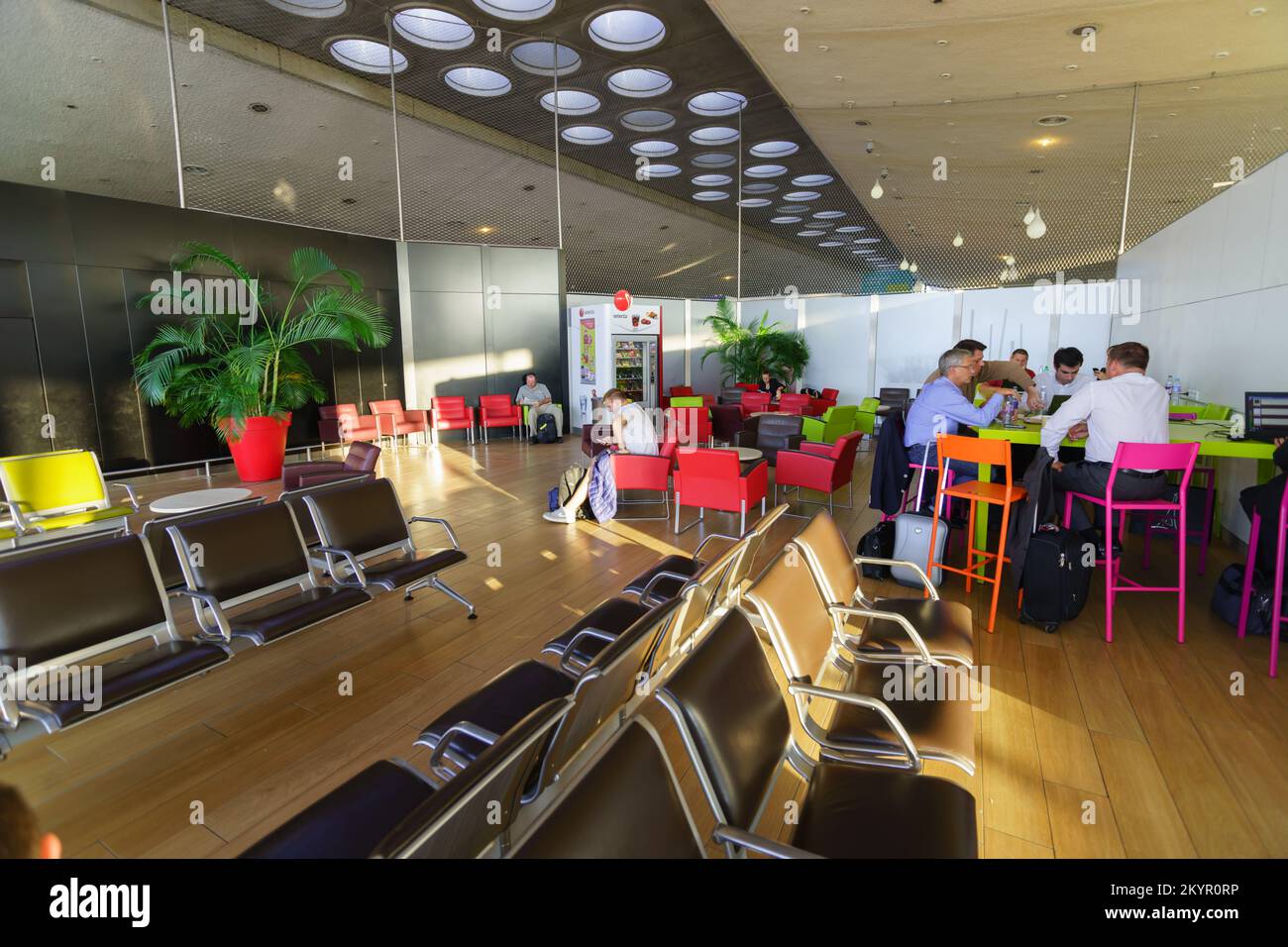PARIS - SEPTEMBER 10, 2014: Charles de Gaulle Airport interior. Paris ...