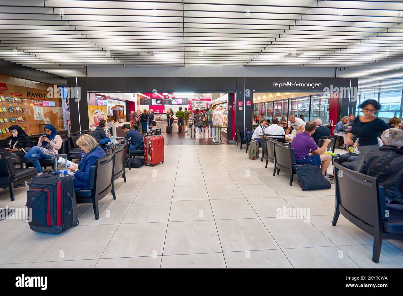 GENEVA, SWITZERLAND - SEPTEMBER 11, 2014: interior of Geneva Airport ...