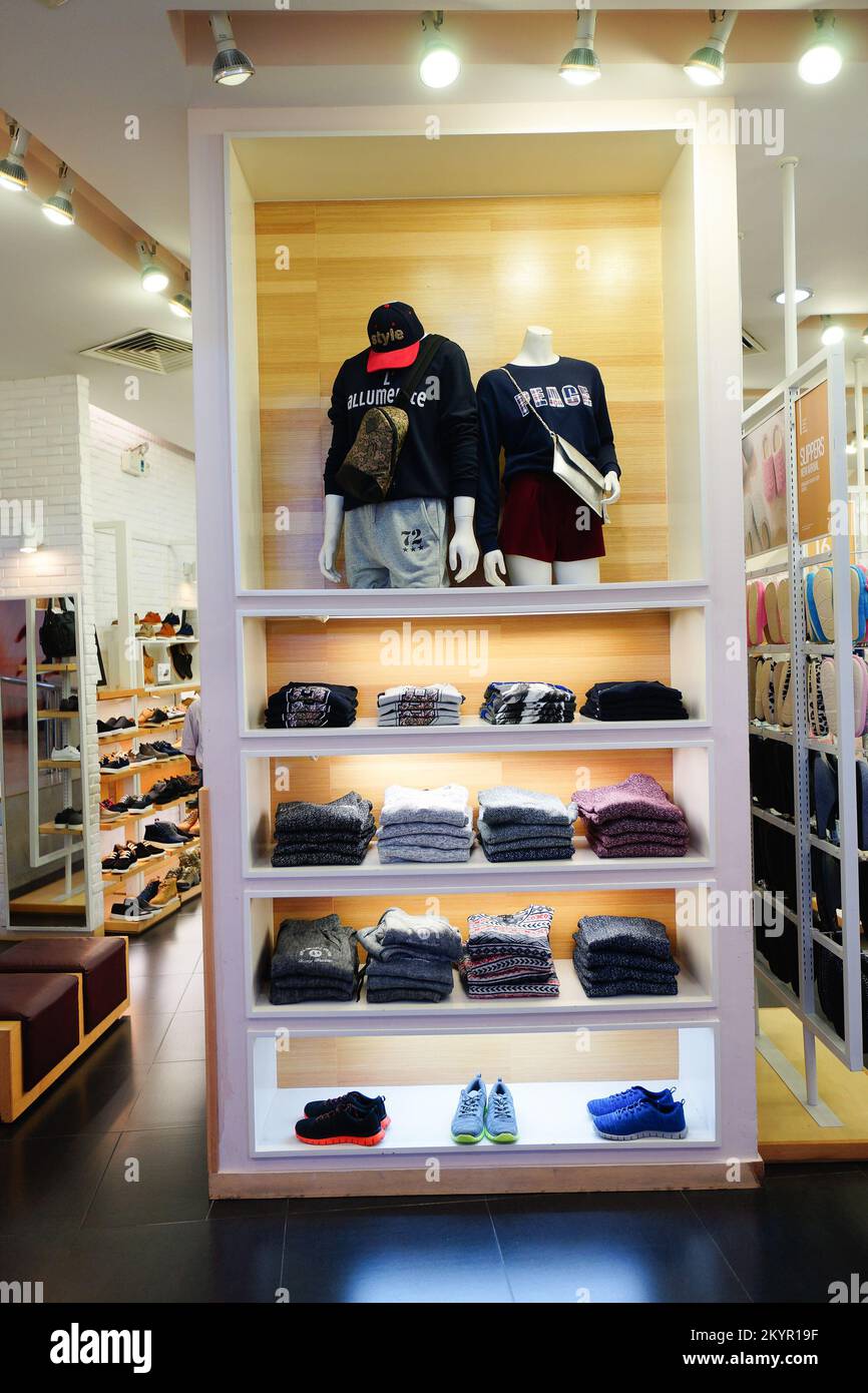 SHENZHEN, CHINA - OCTOBER 15, 2015: shopping store interior. Shenzhen ...