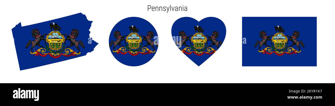 Pennsylvania Flag Map