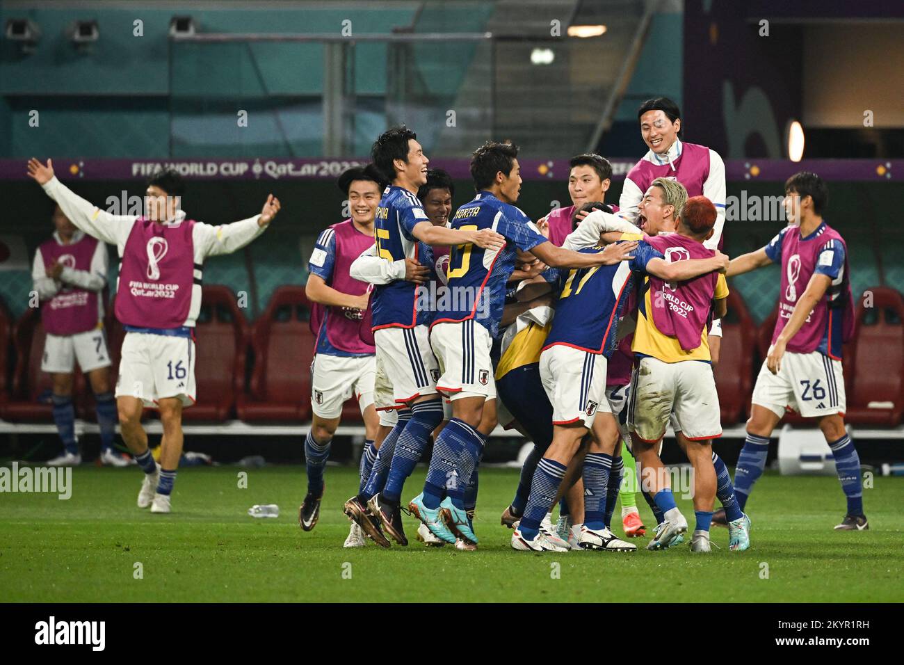 Doha, Qatar on December 1, 2022. Japon Team during Japan v Spain match ...