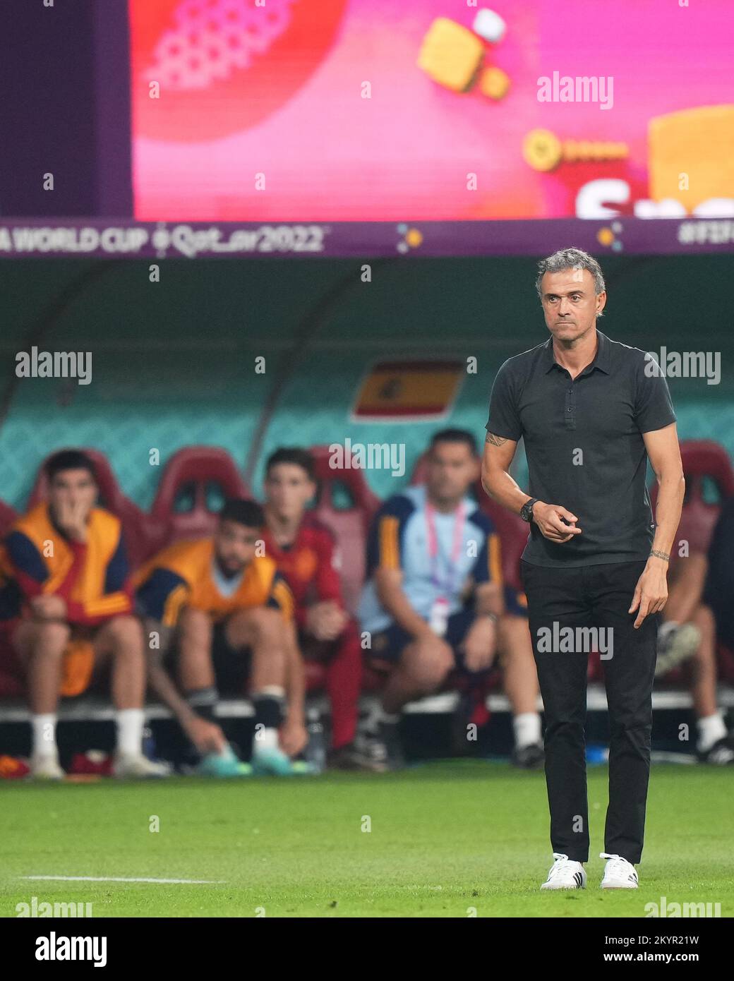 Spain head coach Luis Enrique Martinez during the FIFA World Cup Qatar ...