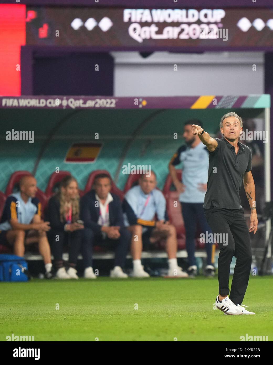 Spain head coach Luis Enrique Martinez during the FIFA World Cup Qatar ...