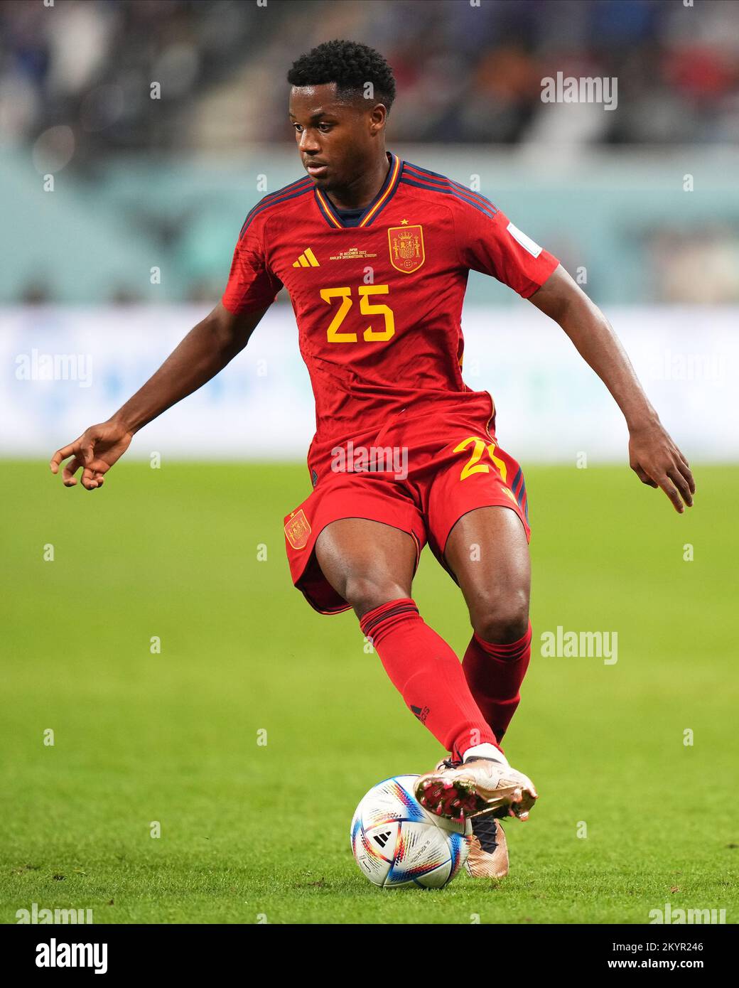 Ansu Fati of Spain during the FIFA World Cup Qatar 2022 match, Group E ...