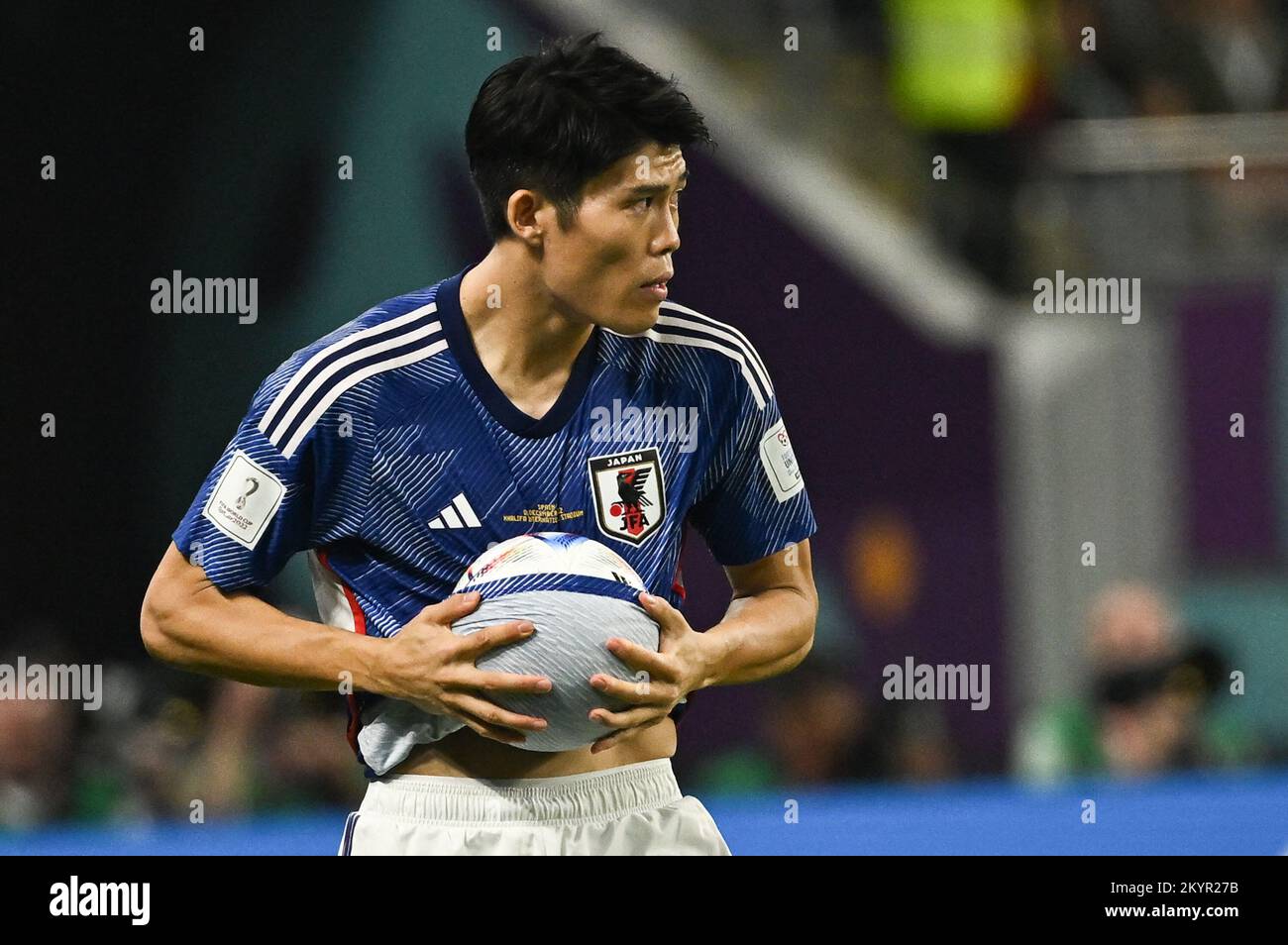 Doha, Qatar on December 1, 2022. Takehiro Tomiyasu of Japan during ...