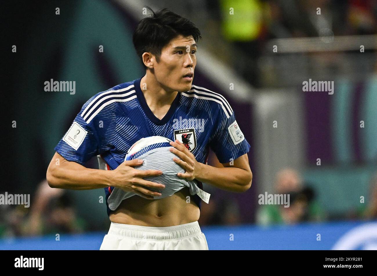 Doha, Qatar on December 1, 2022. Takehiro Tomiyasu of Japan during ...