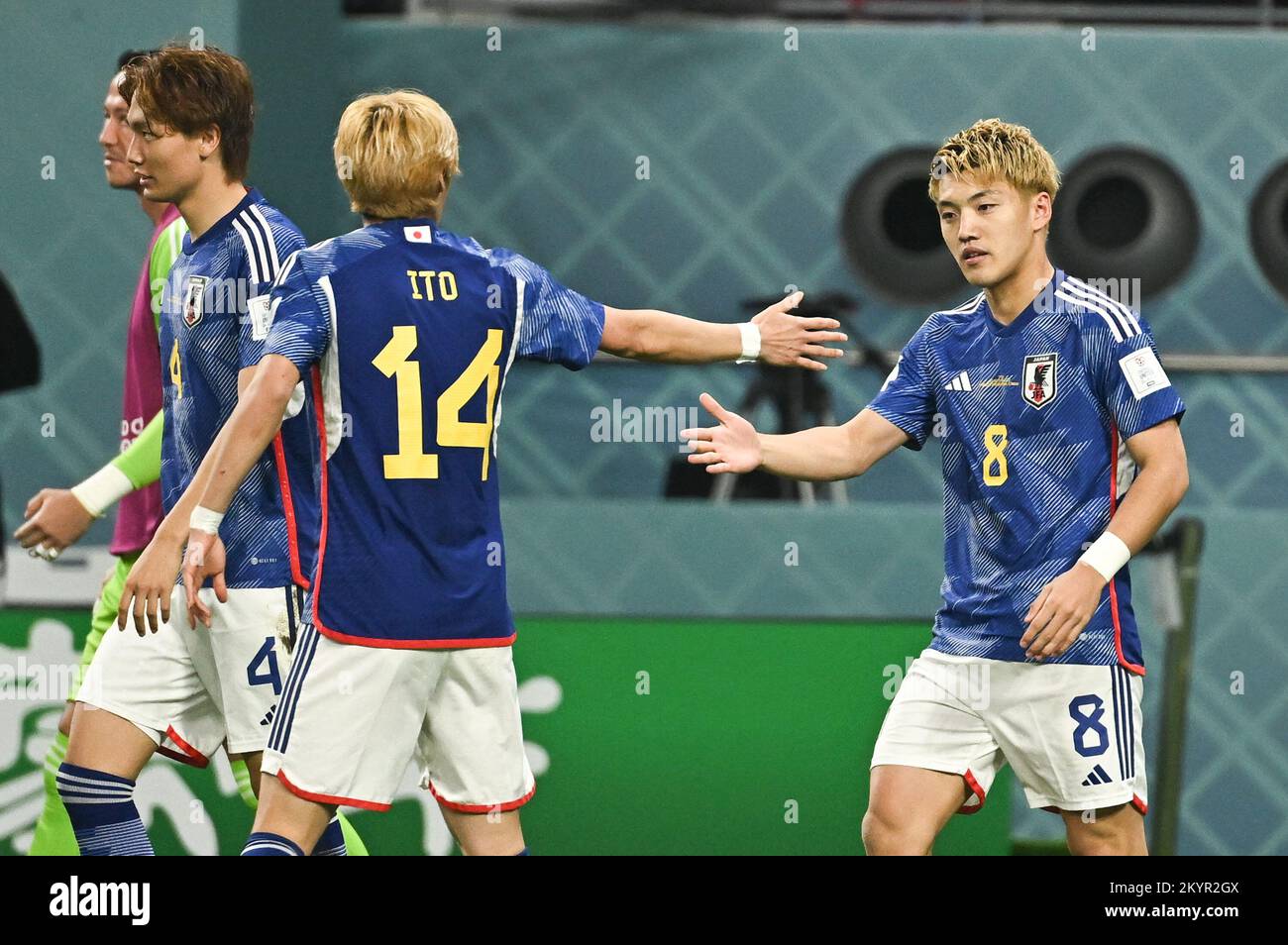 Doha, Qatar on December 1, 2022. Junya Ito and Ritsu Doan of Japan ...