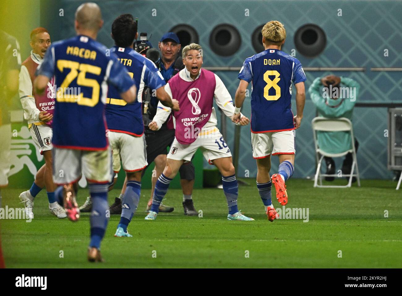 Doha, Qatar on December 1, 2022. Takuma Asano of Japan during Japan v ...