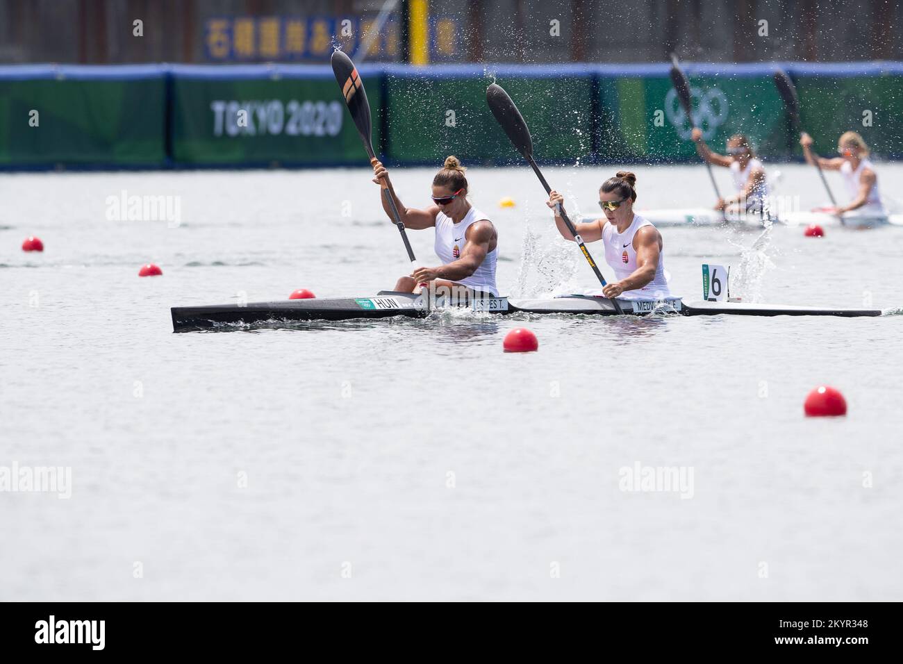 August 02, 2021: Tamara Csipes and Erika Medveczky of Team Hungary race ...