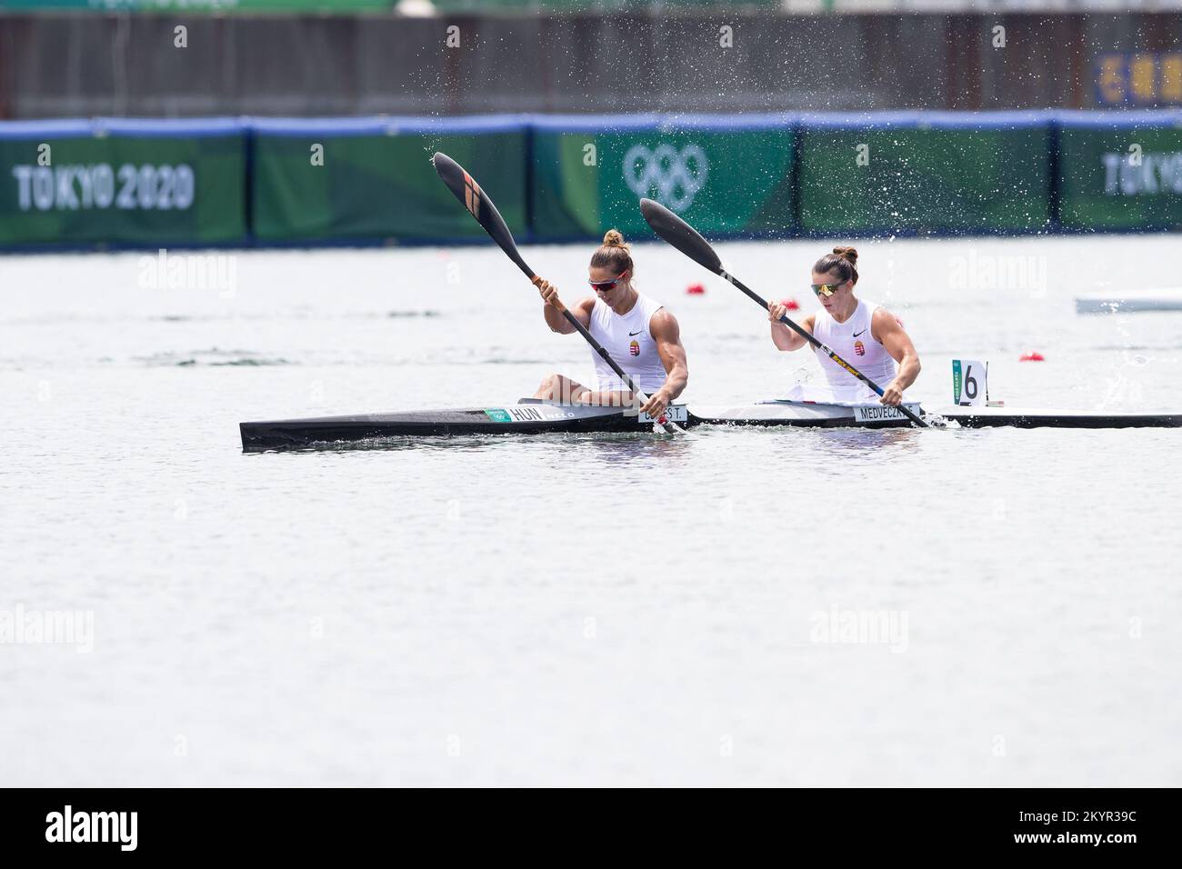 August 02, 2021: Tamara Csipes and Erika Medveczky of Team Hungary race ...