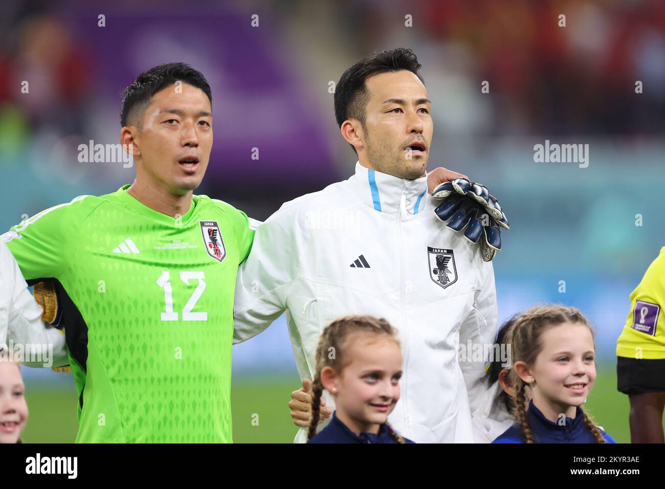 Al Rayyan, Qatar. 1st Dec, 2022. (L to R) Shuichi Gonda, Maya Yoshida (JPN) Football/Soccer ...