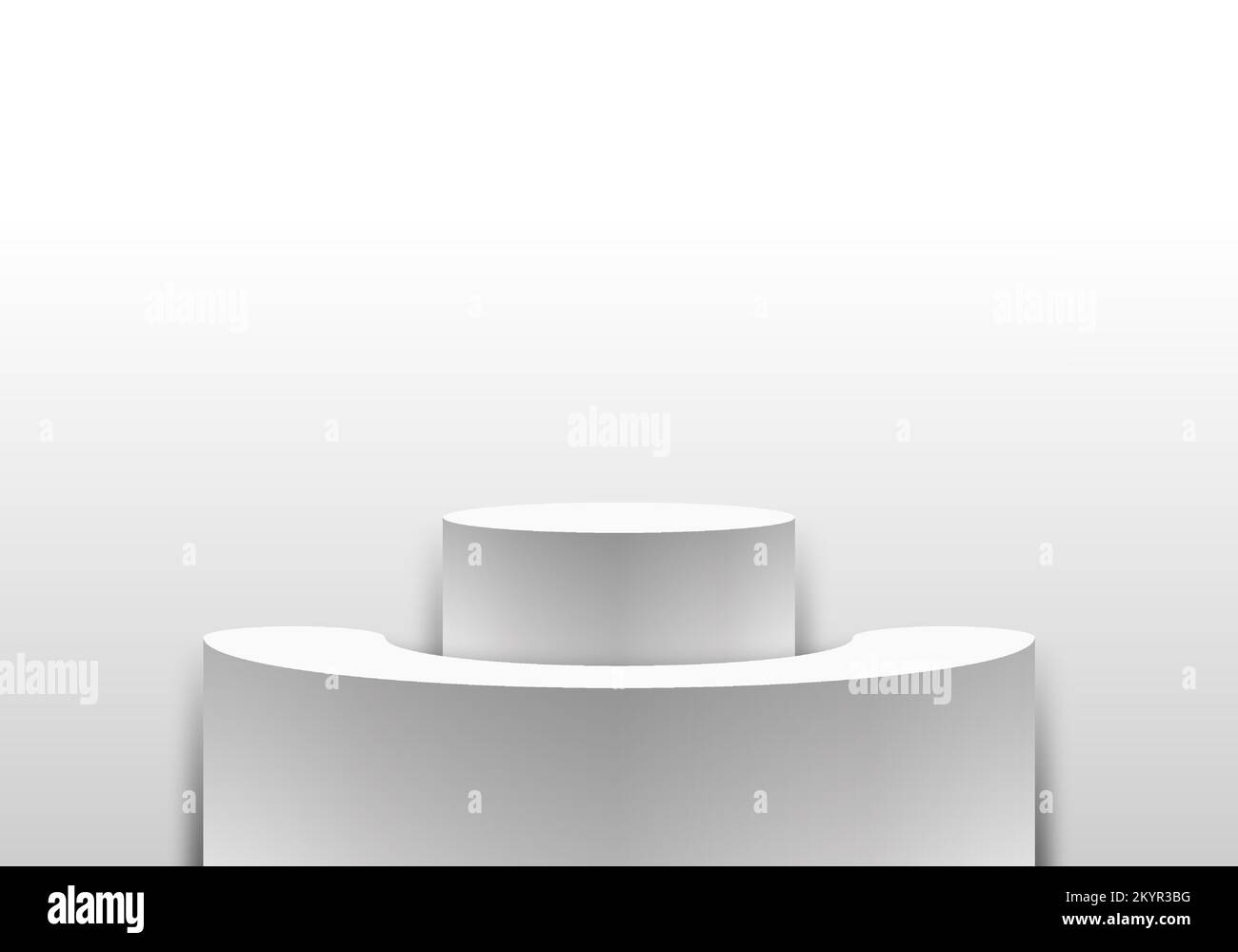 3D white podium stand tribune speech Isolated on clean background ...