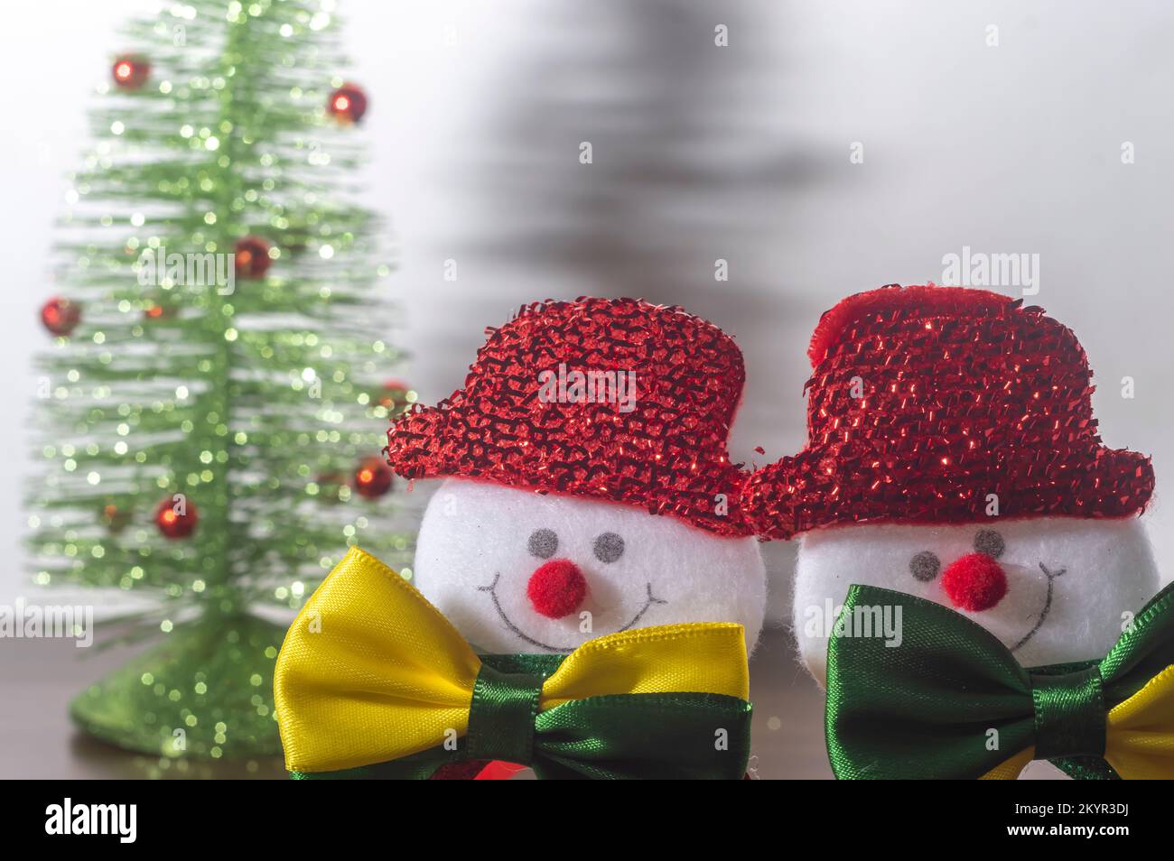 Christmas festive glasses with snowmen with bow ties with brazil colors ...