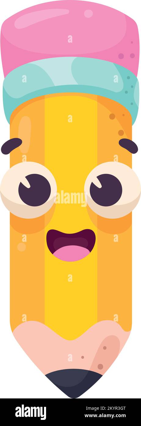 pencil school supply kawaii Stock Vector Image & Art - Alamy