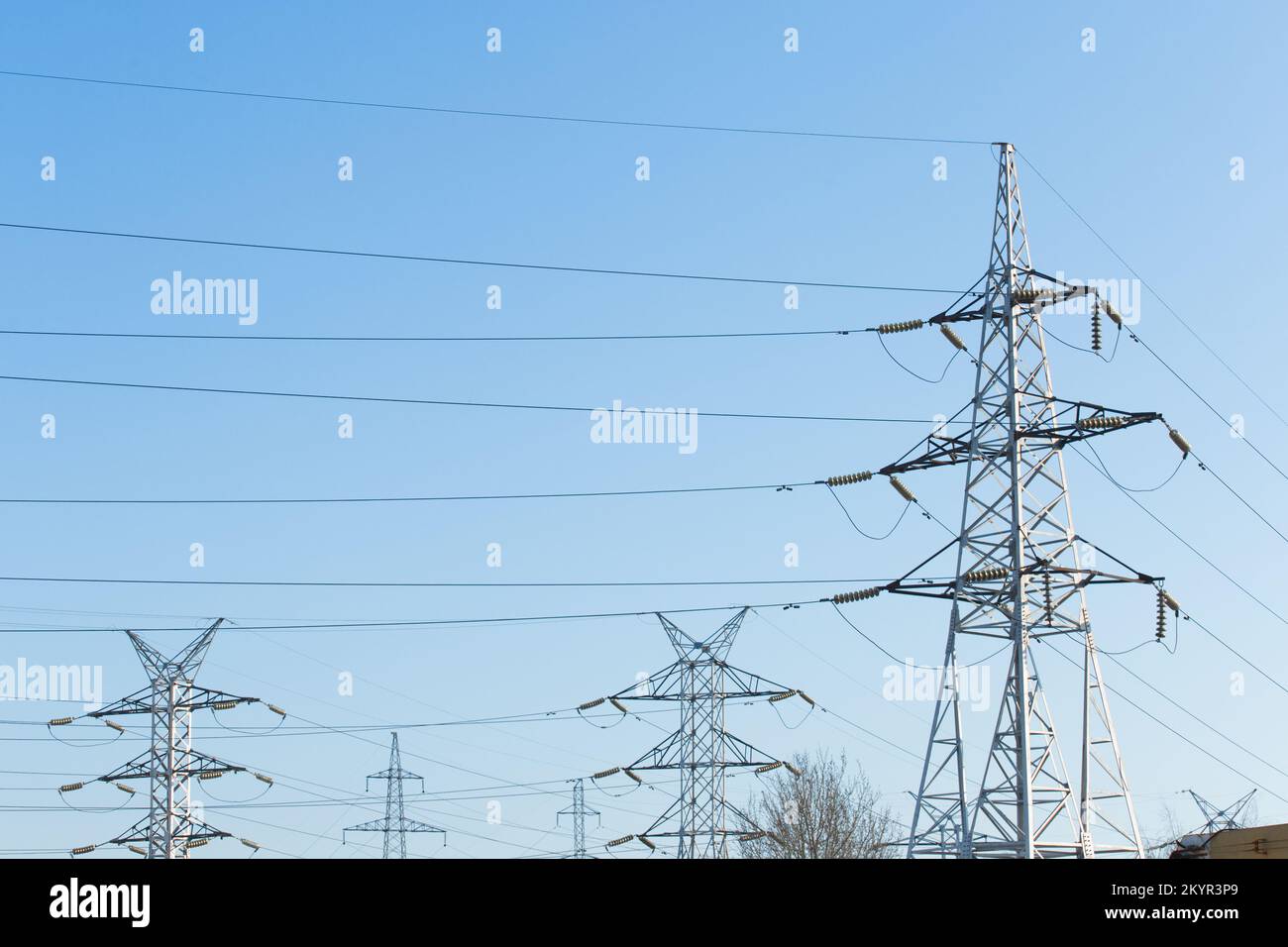 Electricity voltage high energy power technology electrical tower ...