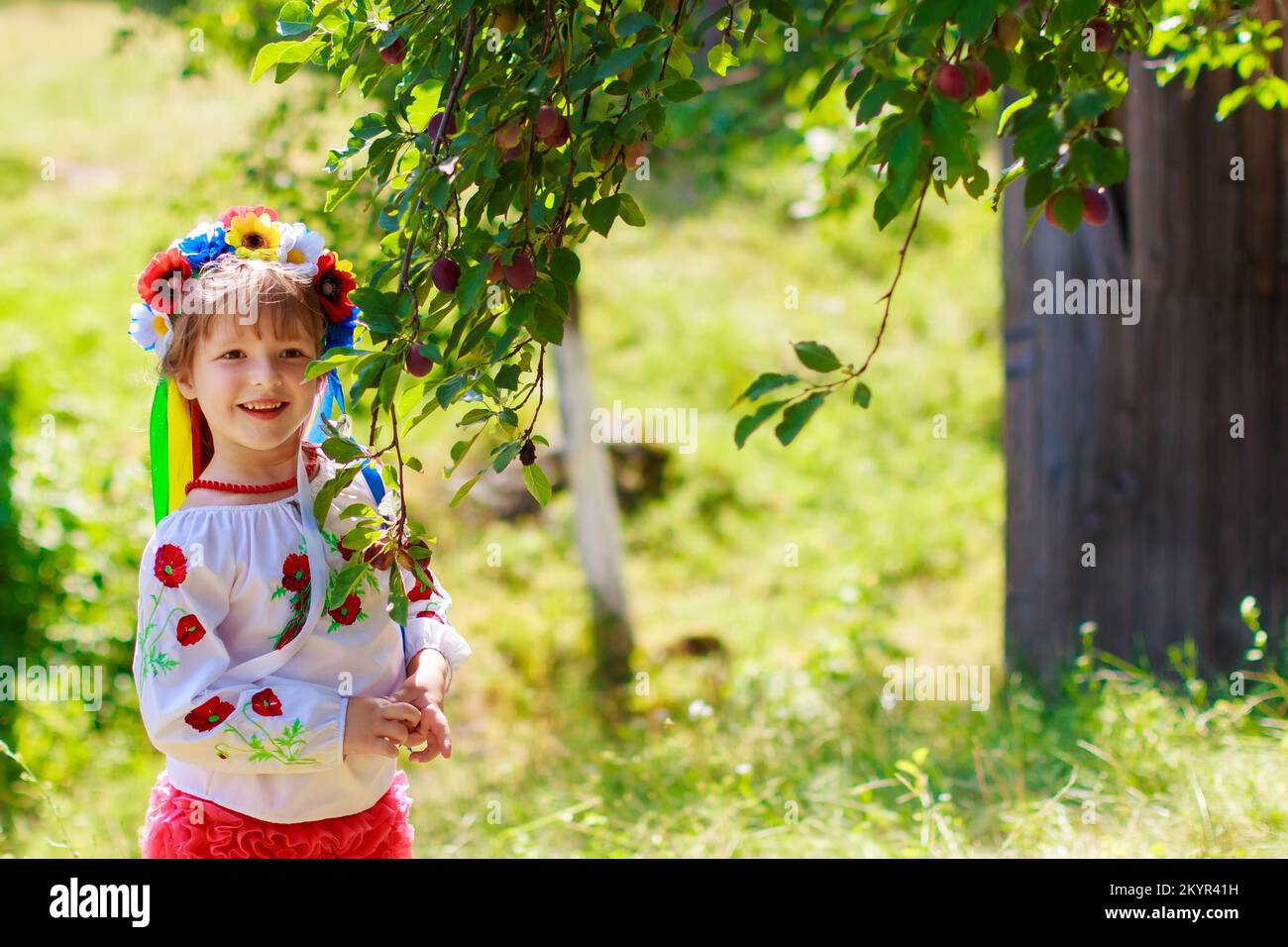 Ukrainian traditional wreaths against the leaves background Stock Photo ...