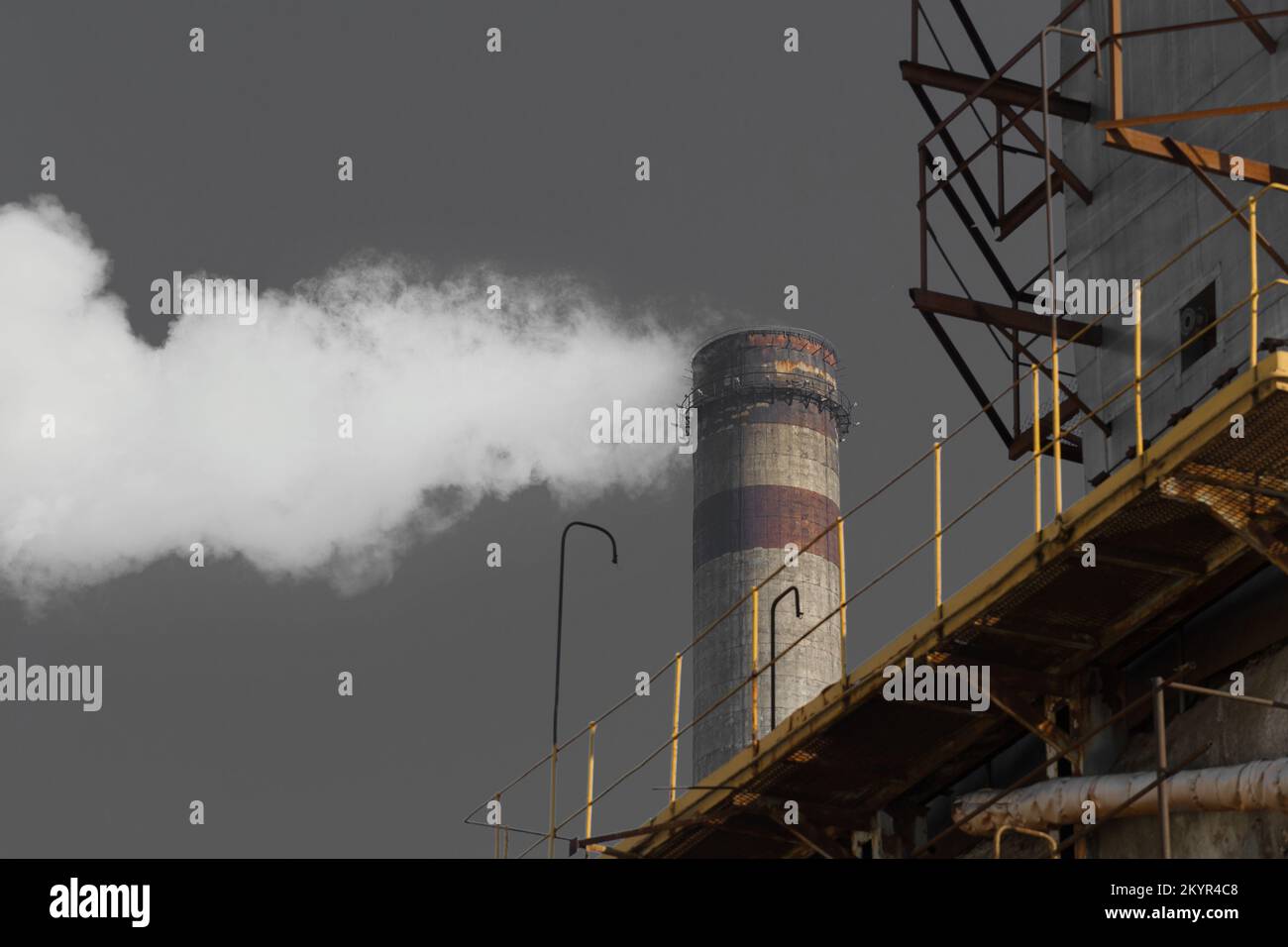 Pollution of the environment, ecology and air. Withdrawal of combustion ...