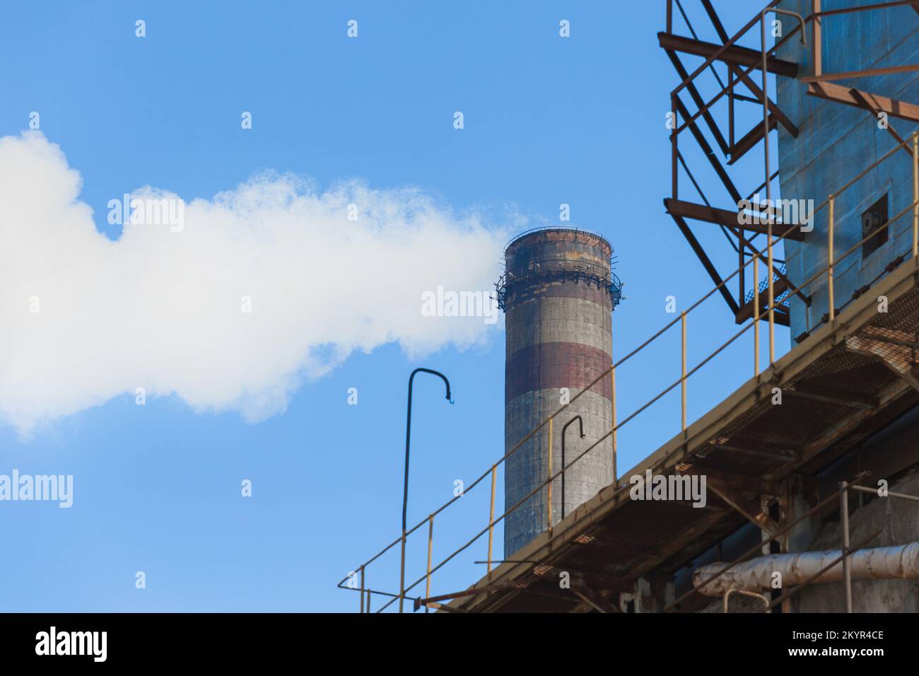 Pollution of the environment, ecology and air. Withdrawal of combustion ...