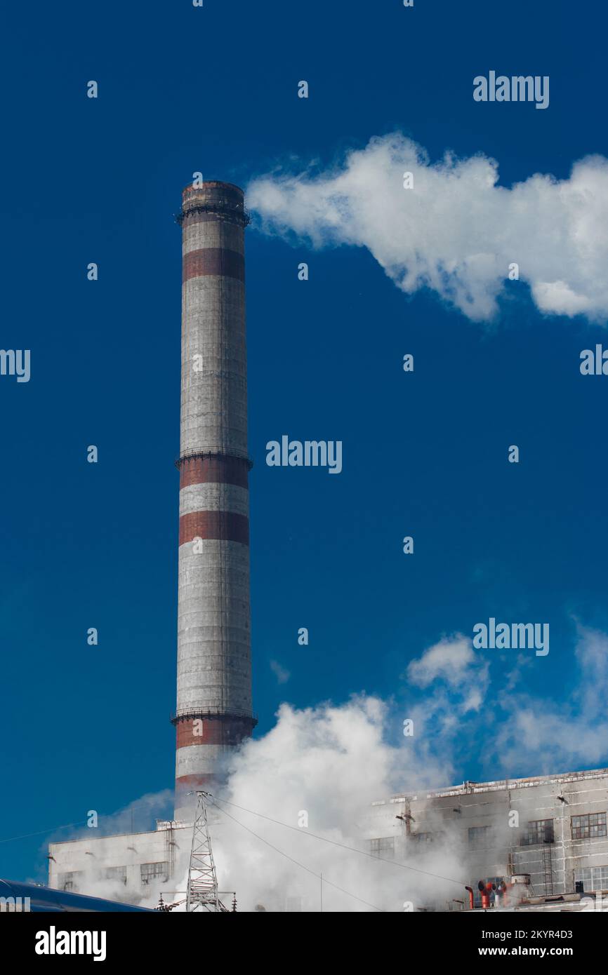 Pollution of the environment, ecology and air. Withdrawal of combustion ...