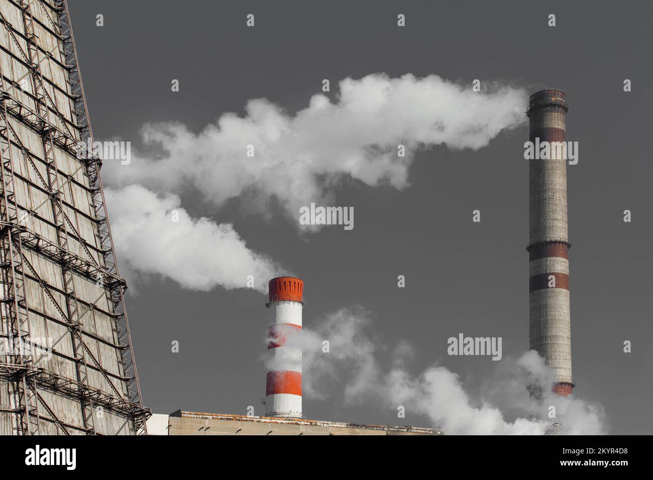 Pollution of the environment, ecology and air. Withdrawal of combustion ...