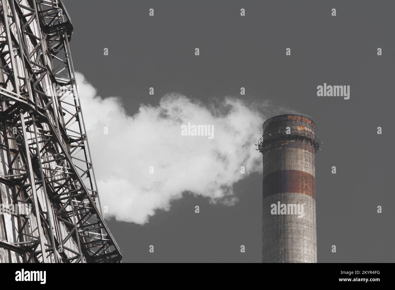 Pollution of the environment, ecology and air. Withdrawal of combustion ...