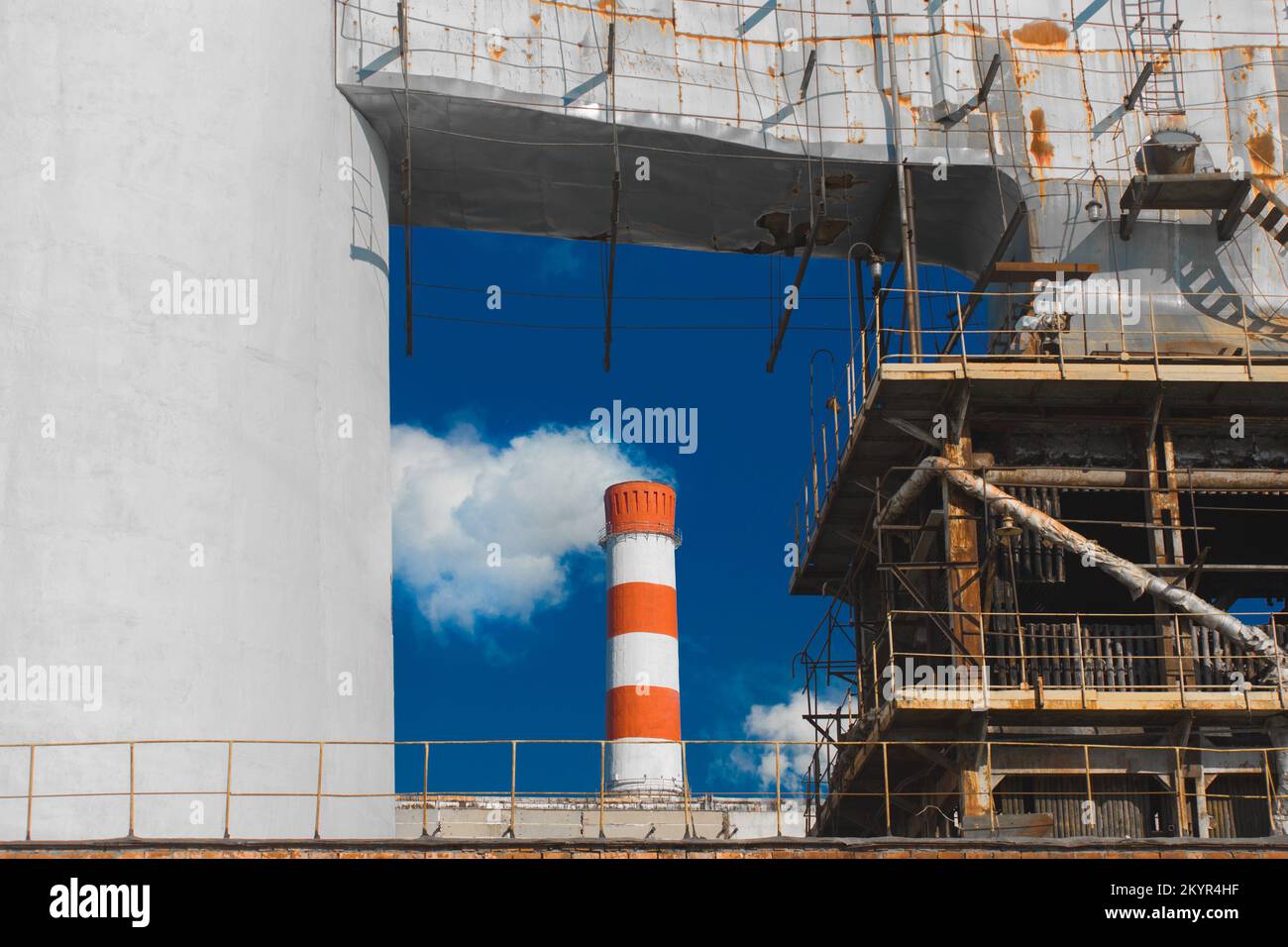 Industry factory energy power plant station environment pollution smoke ...