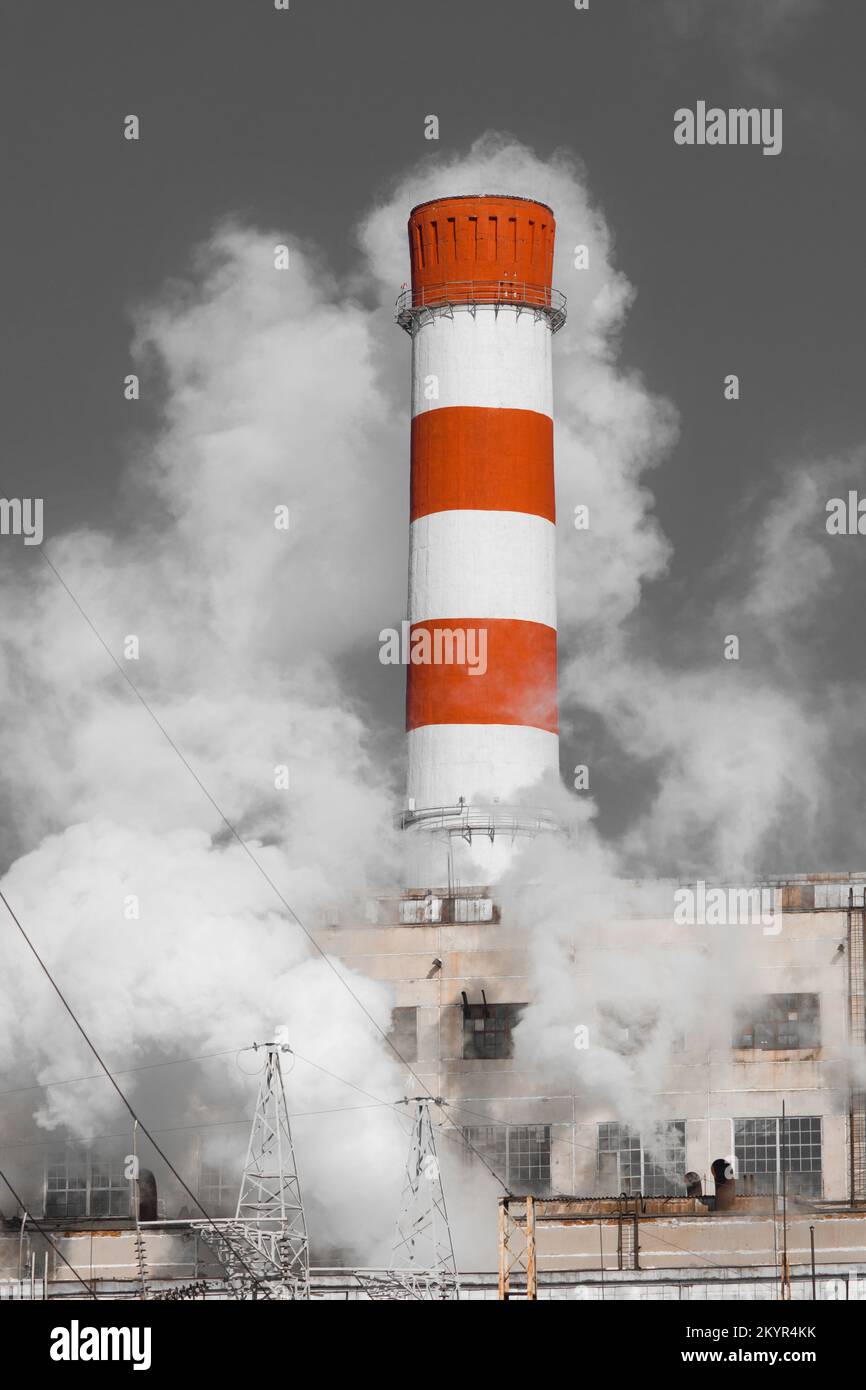 Pollution of the environment, ecology and air. Withdrawal of combustion ...