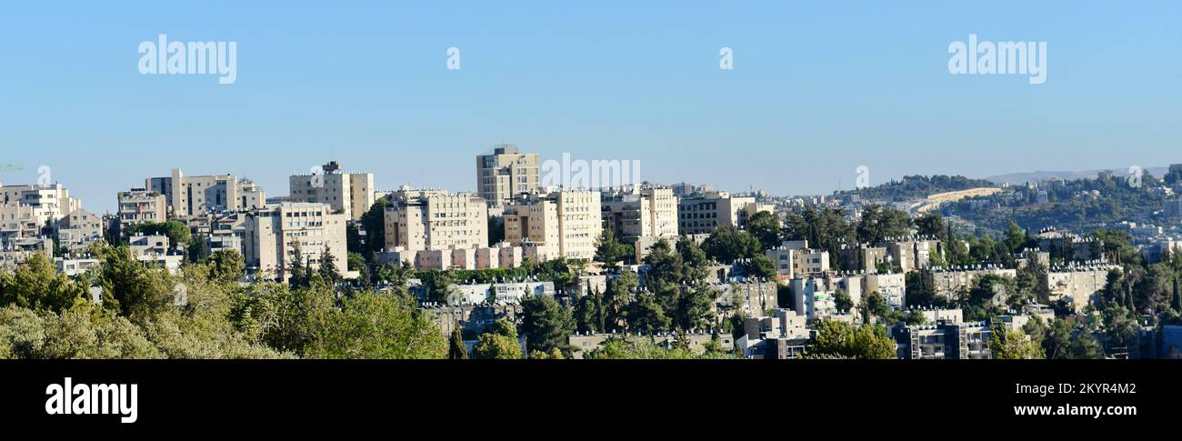 A view of Givat Oranim and Rasko neighborhoods in Jerusalem, Israel ...