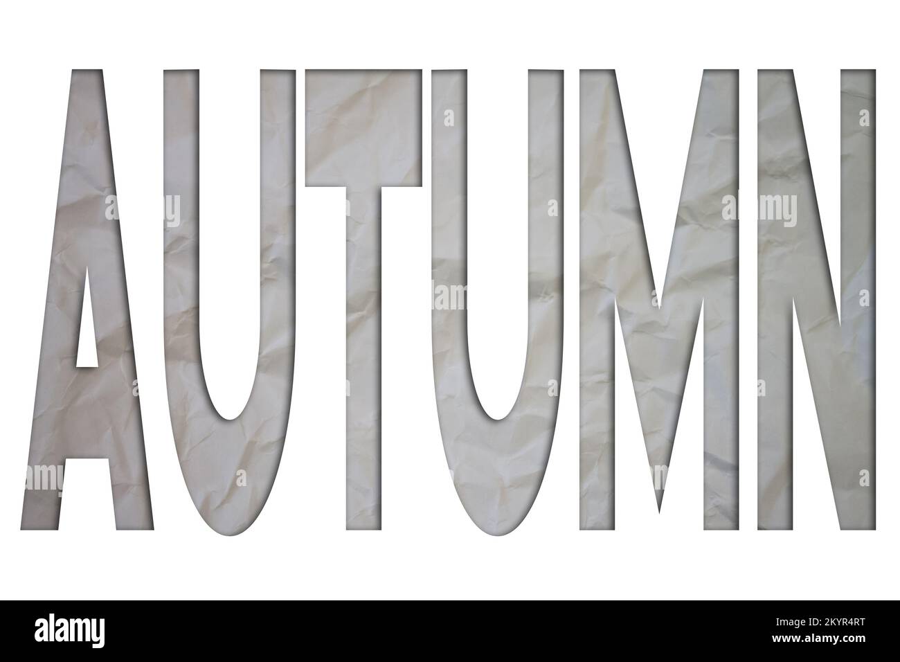 Autumn text torn crumpled hi-res stock photography and images - Alamy