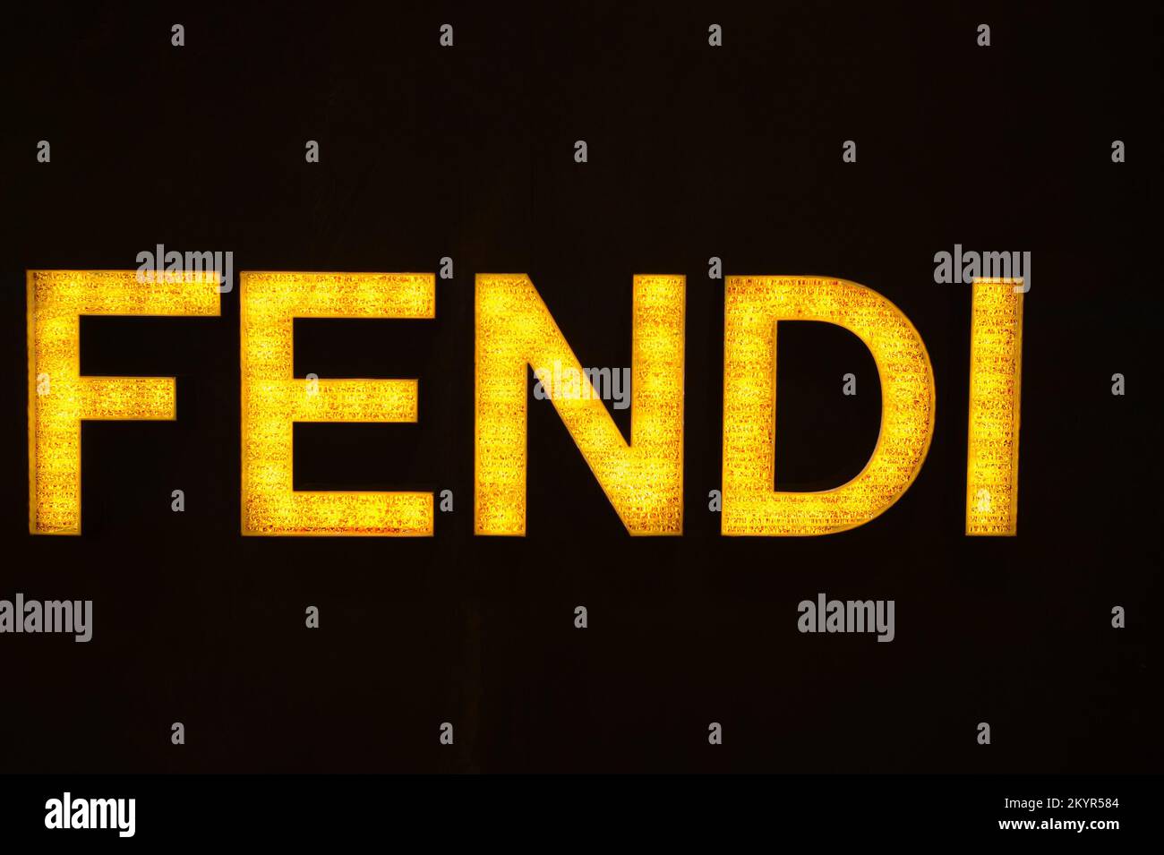 Fendi italian fashion store sign hi-res stock photography and images ...