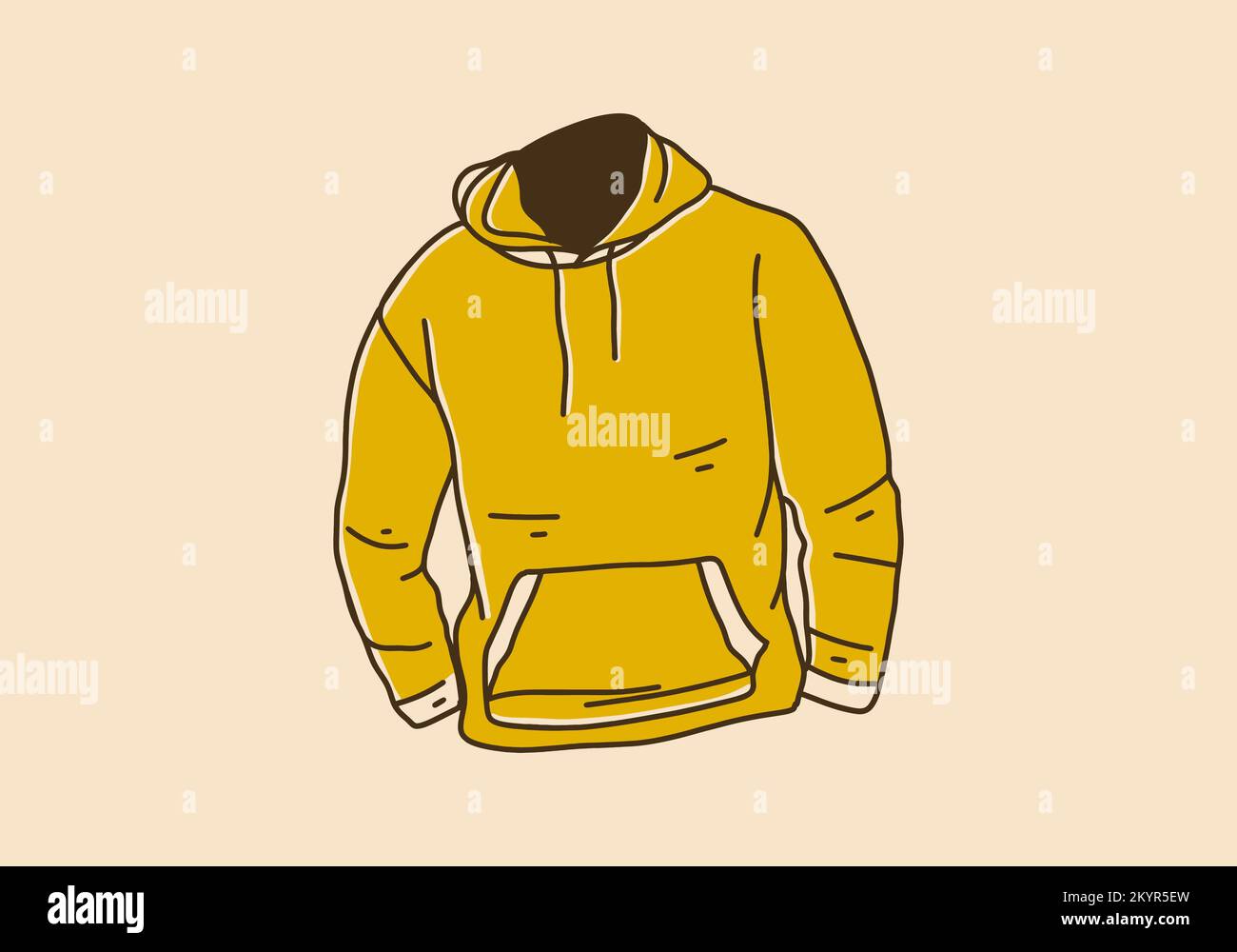 Vintage art illustration design of the hoodie Stock Vector Image & Art ...