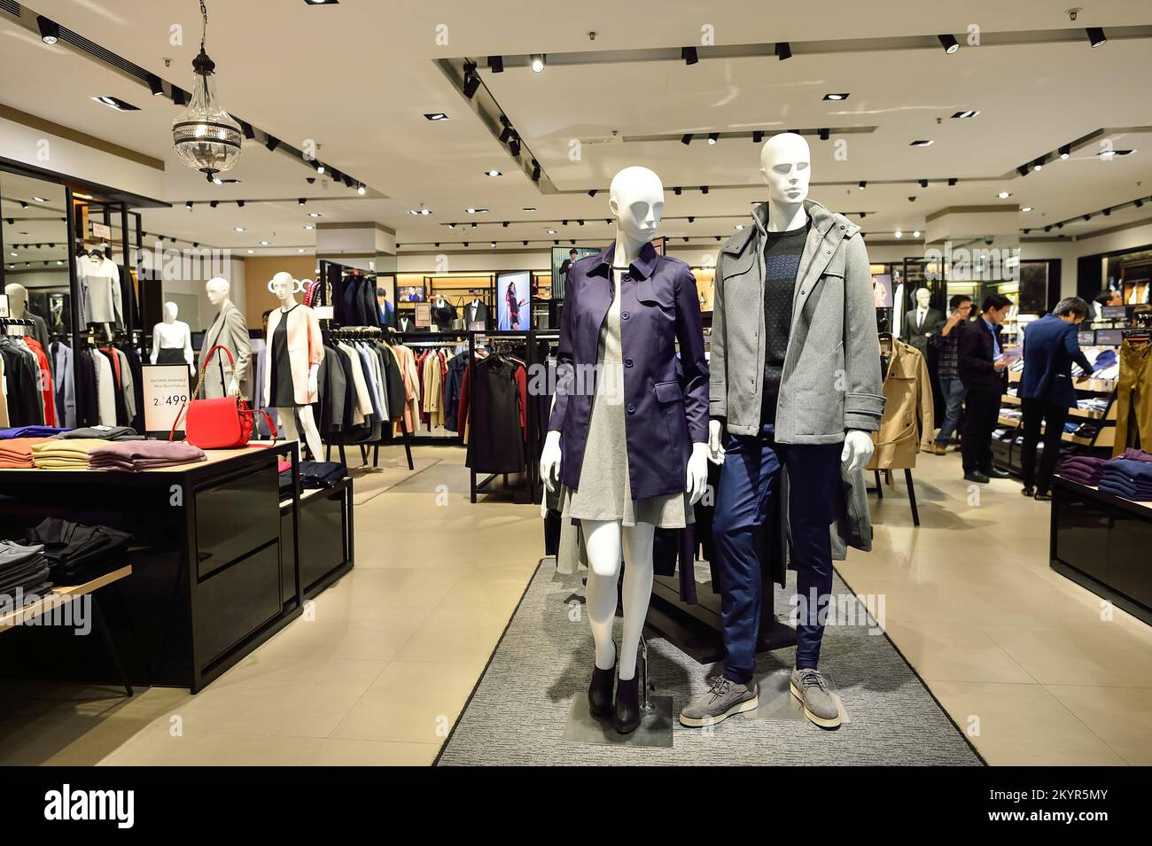 HONG KONG - NOVEMBER 02, 2015: interior of a boutique in New Town Plaza ...
