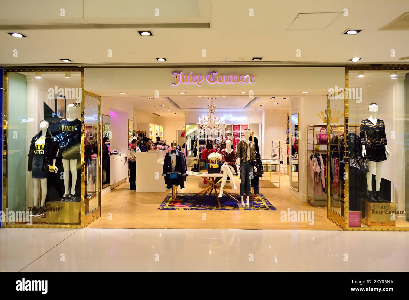 HONG KONG - NOVEMBER 02, 2015: interior of a boutique in New Town Plaza ...