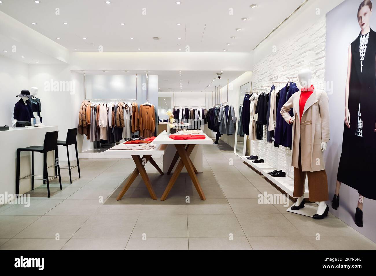 HONG KONG - NOVEMBER 02, 2015: interior of a boutique in New Town Plaza ...