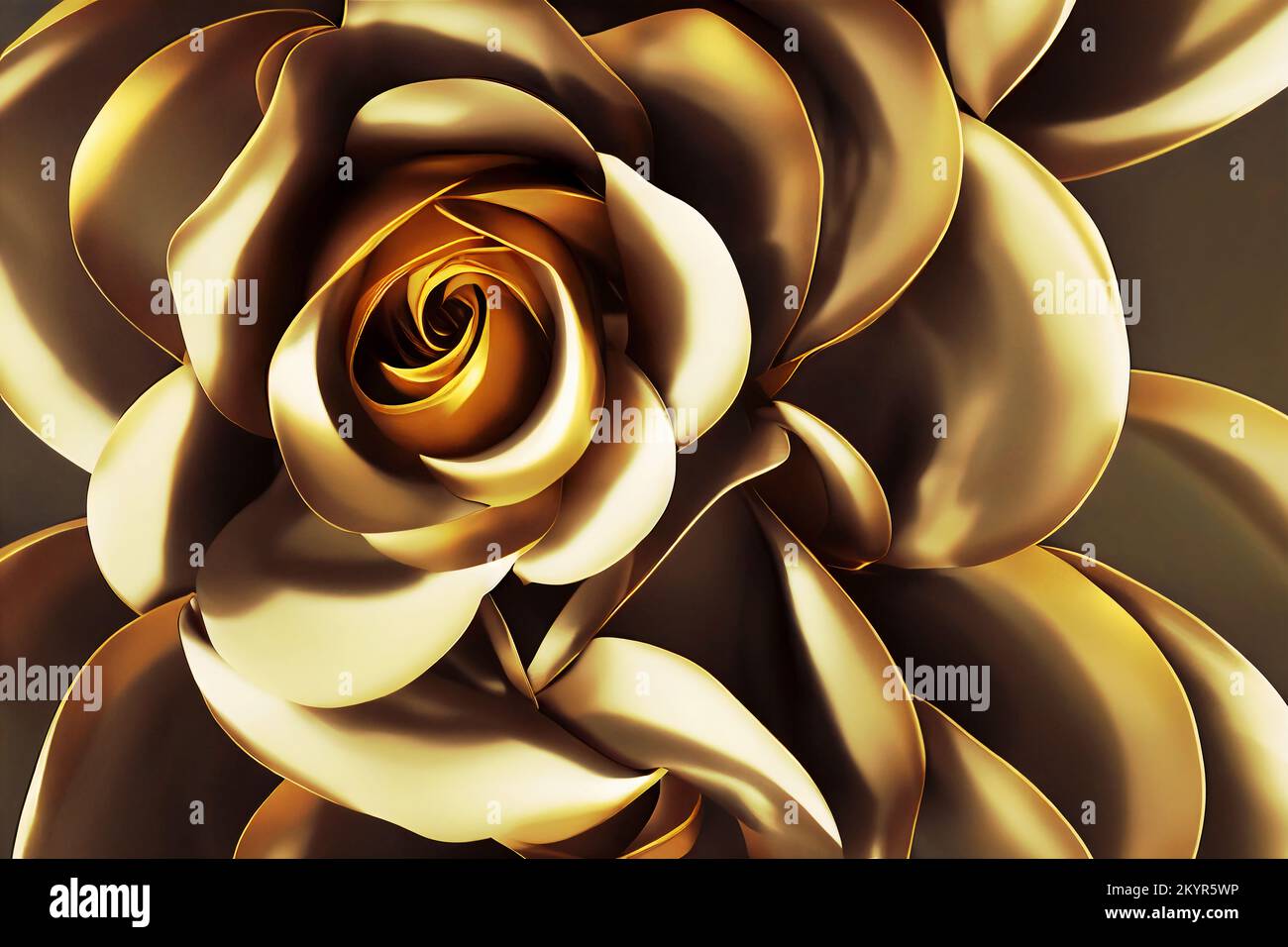 fractal flowers golden and black liquid marble background. Resin geode ...