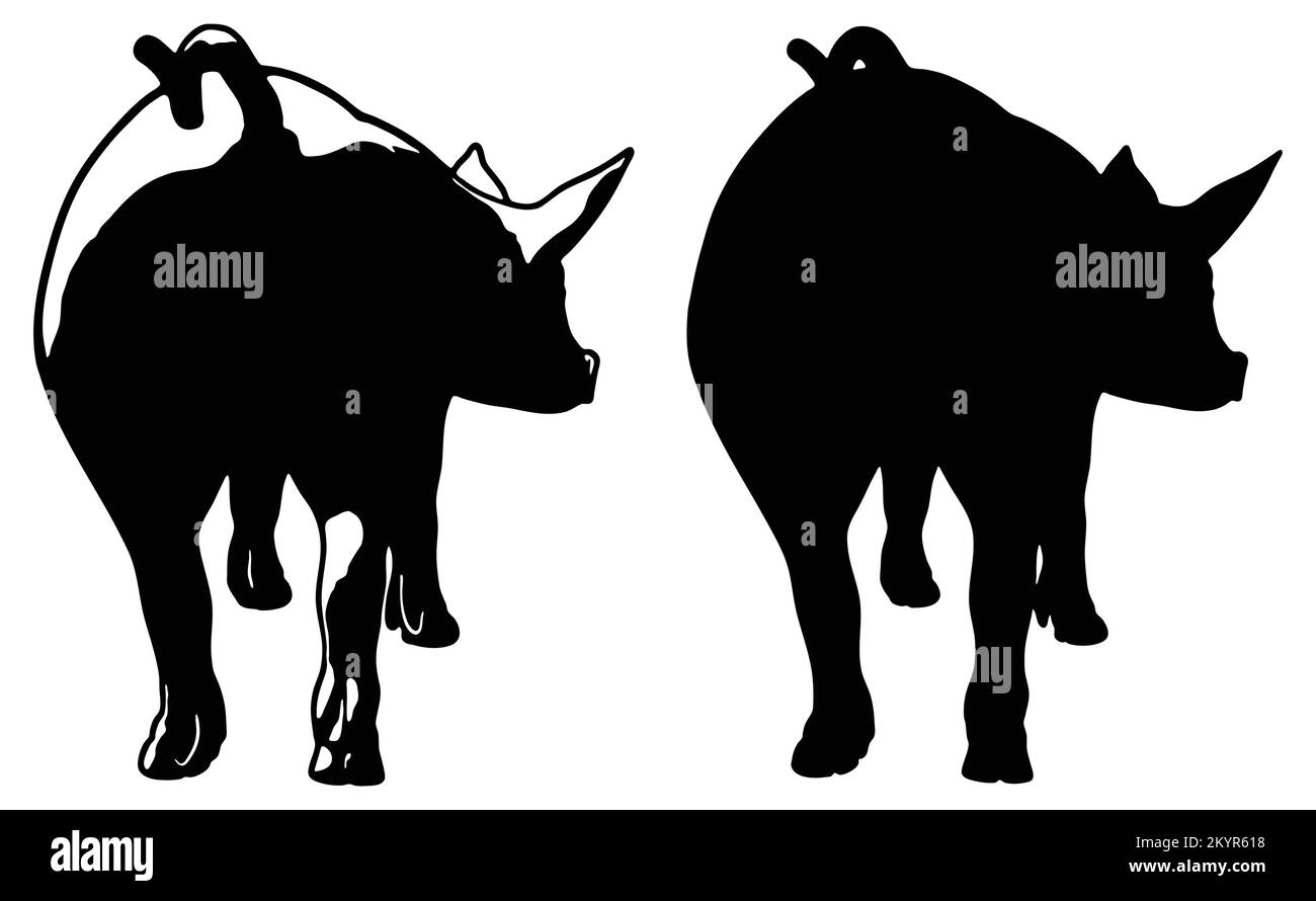 Pig backside Stock Vector Images - Alamy